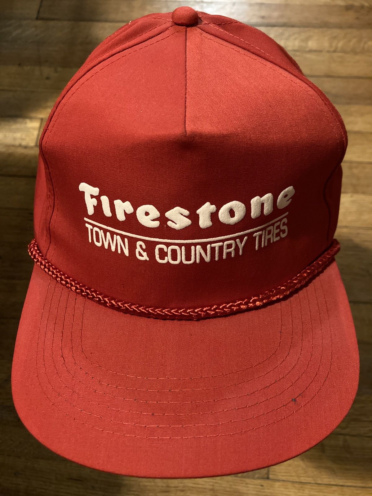 Vintage Firestone Town & Country Tires Snapback Trucker Vintage Hat ...