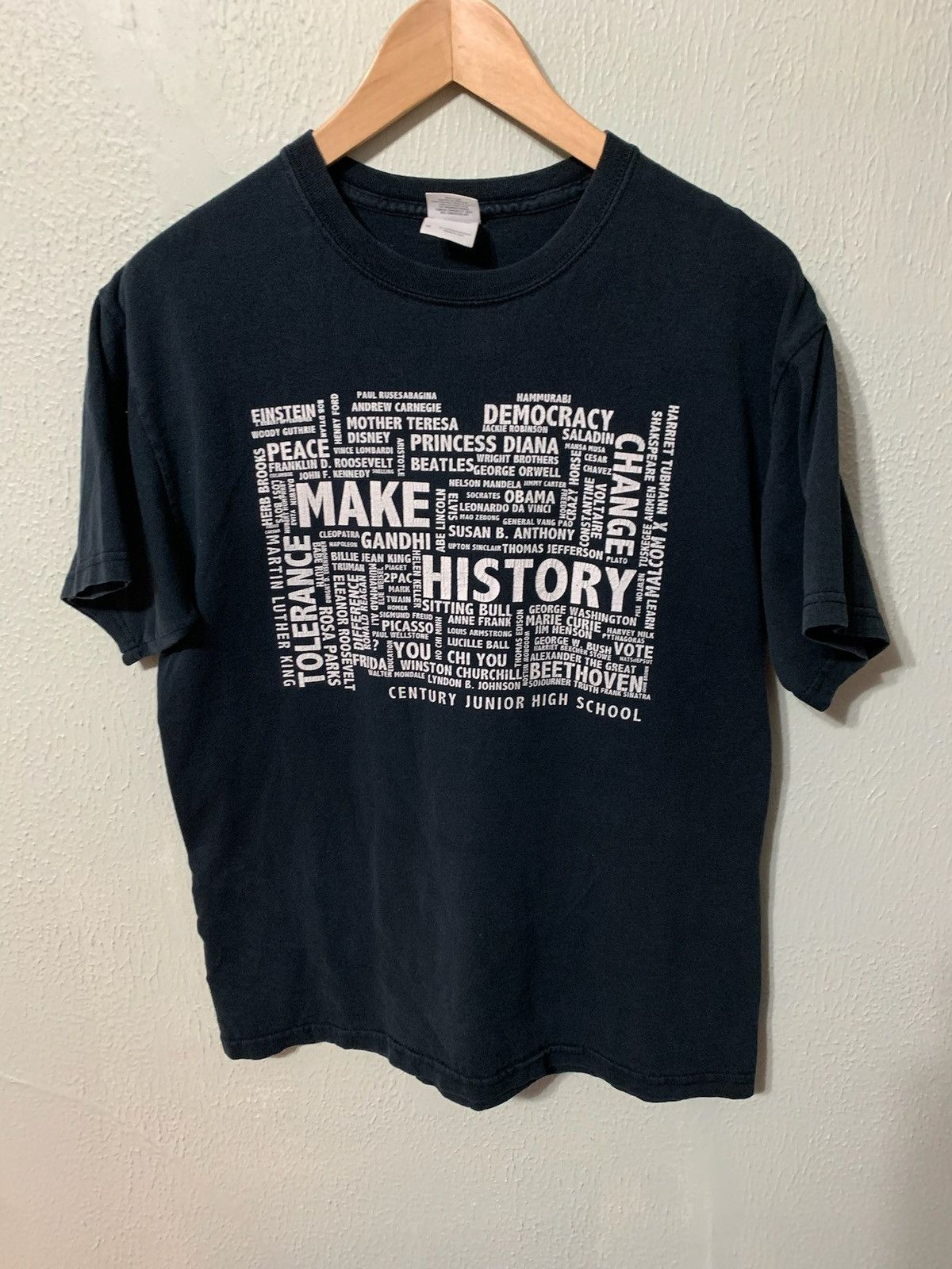 Art × Vintage Vintage History Word Collage T-Shirt | Grailed