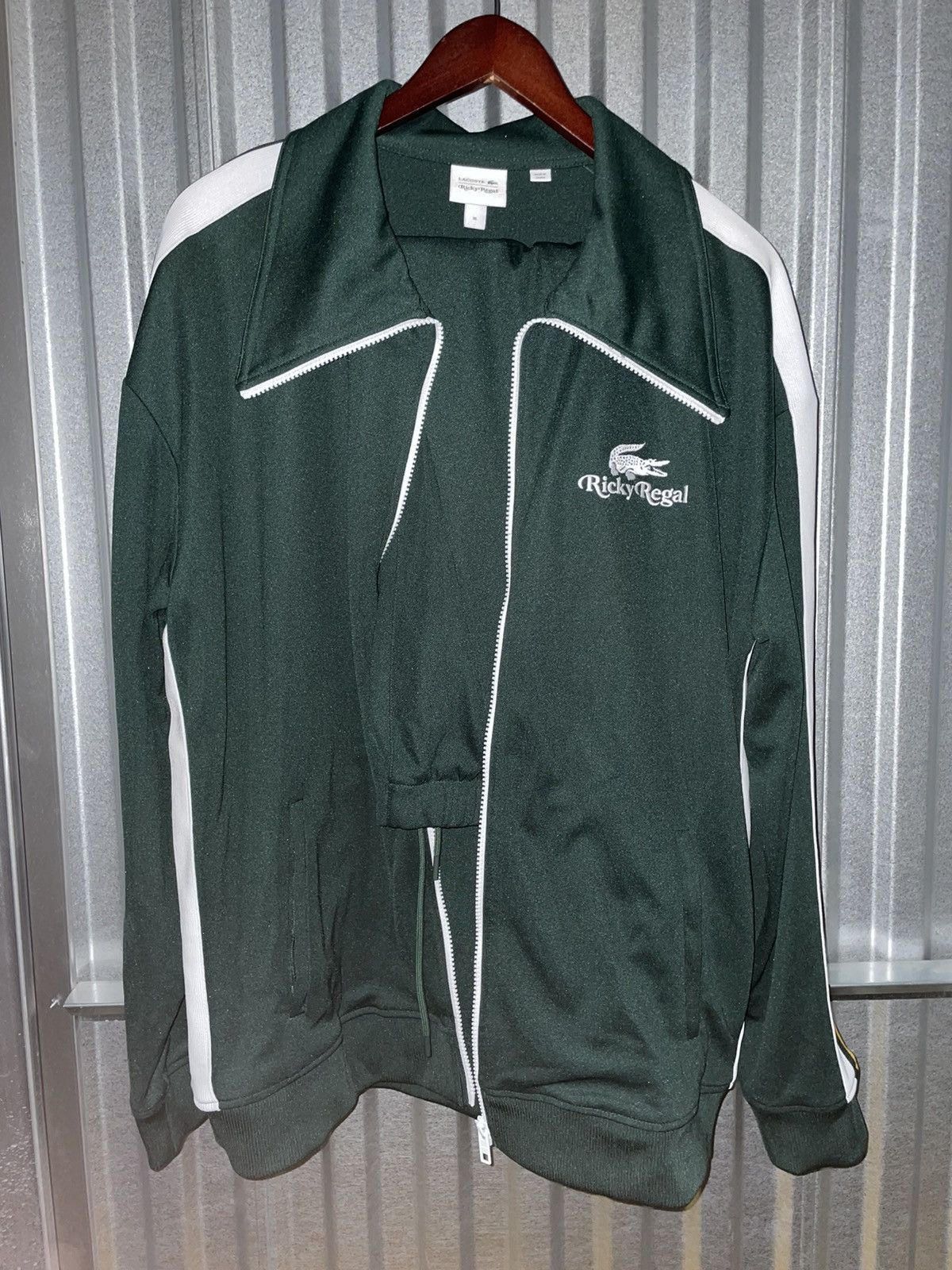 Lacoste Lacoste X Ricky Regal Contrast Striped Pique Zip Jacket | Grailed