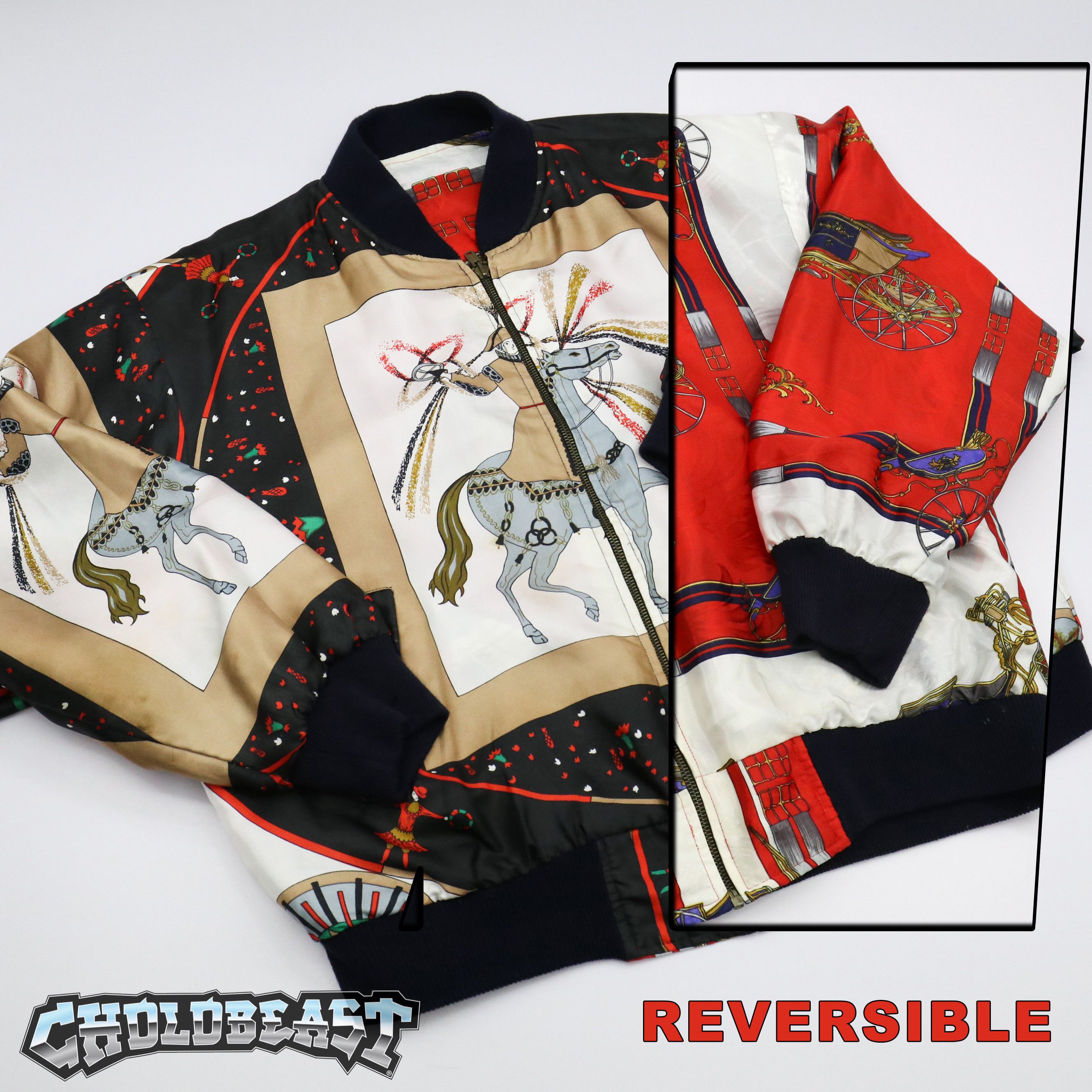 Designer × Vintage VTG 90s designer Silk broque Hermes Reversible ...