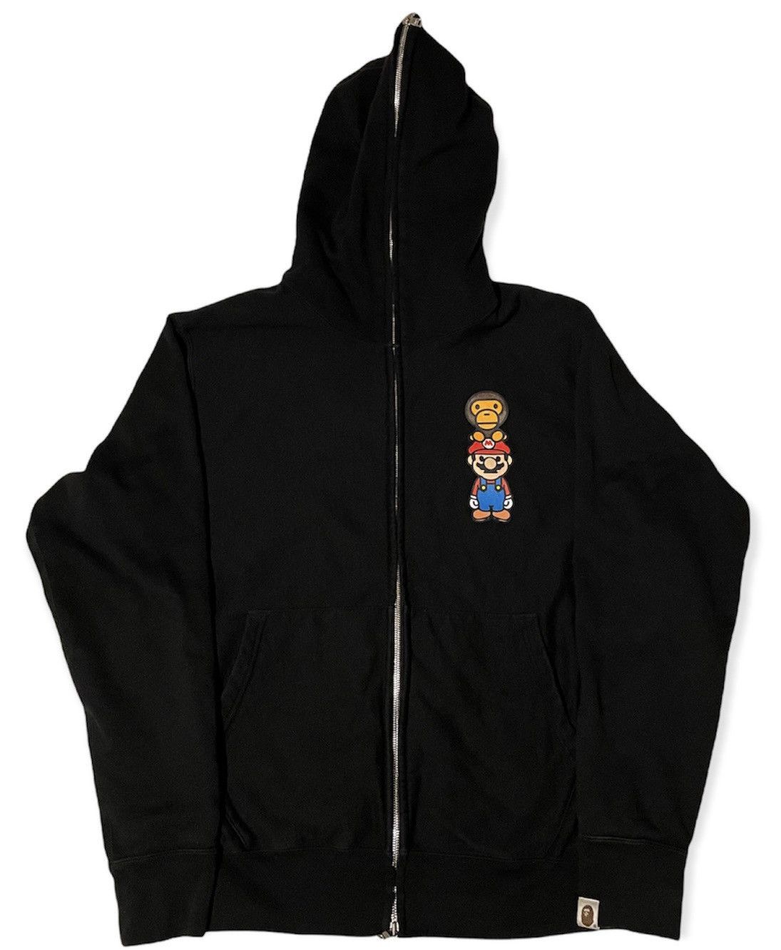 Bape Bape Baby Milo Super Mario zip hoodie size medium | Grailed