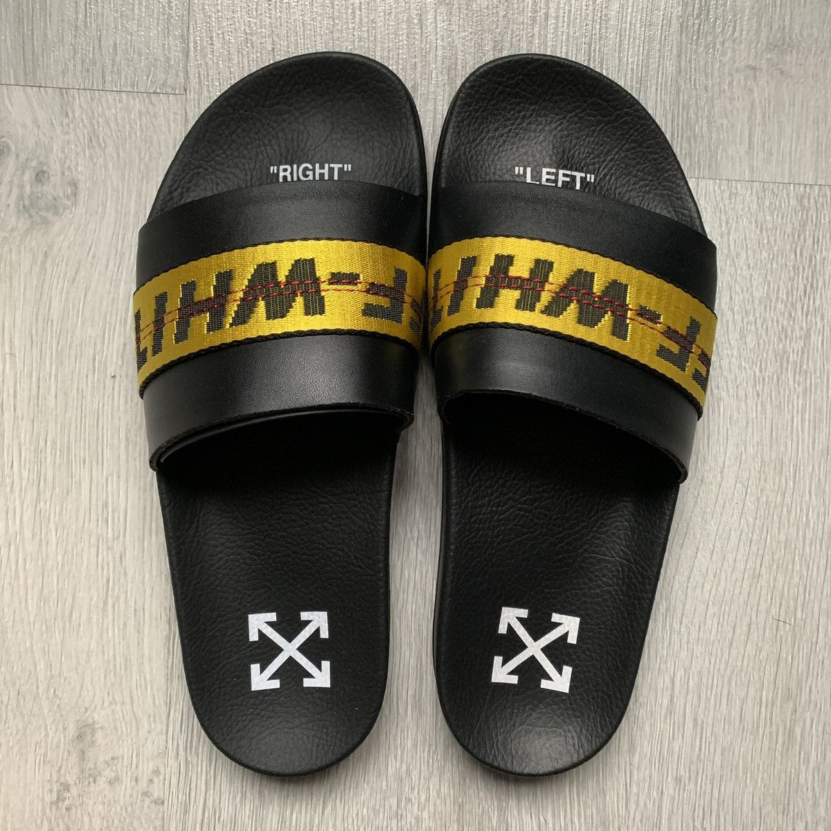 Off-White Industrial slides | Grailed