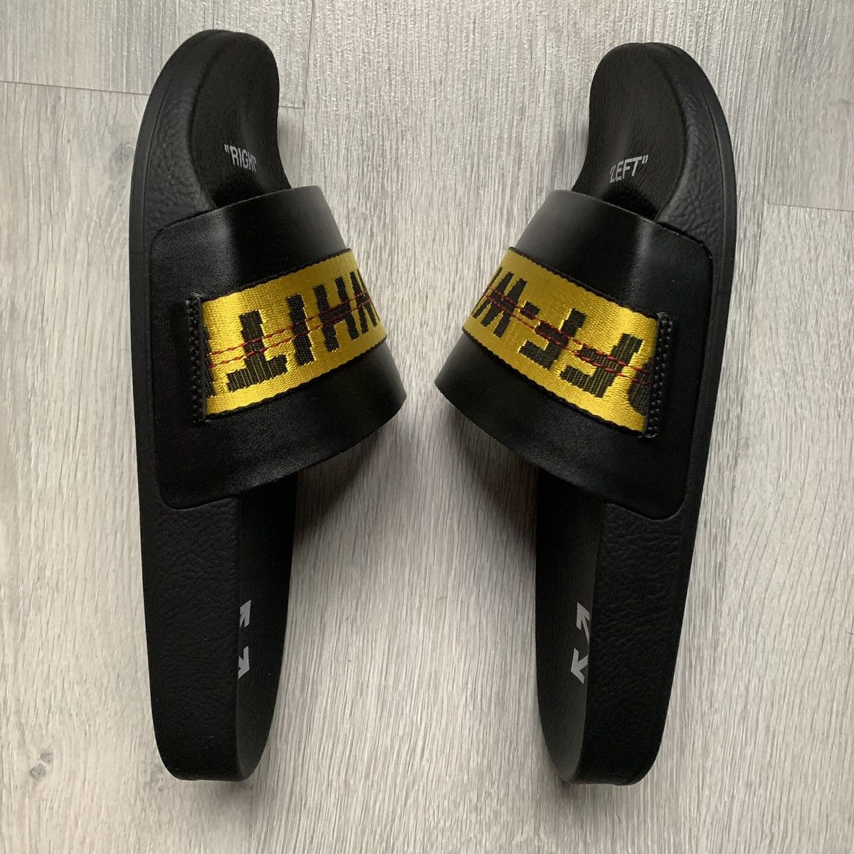 Off-White Industrial slides | Grailed