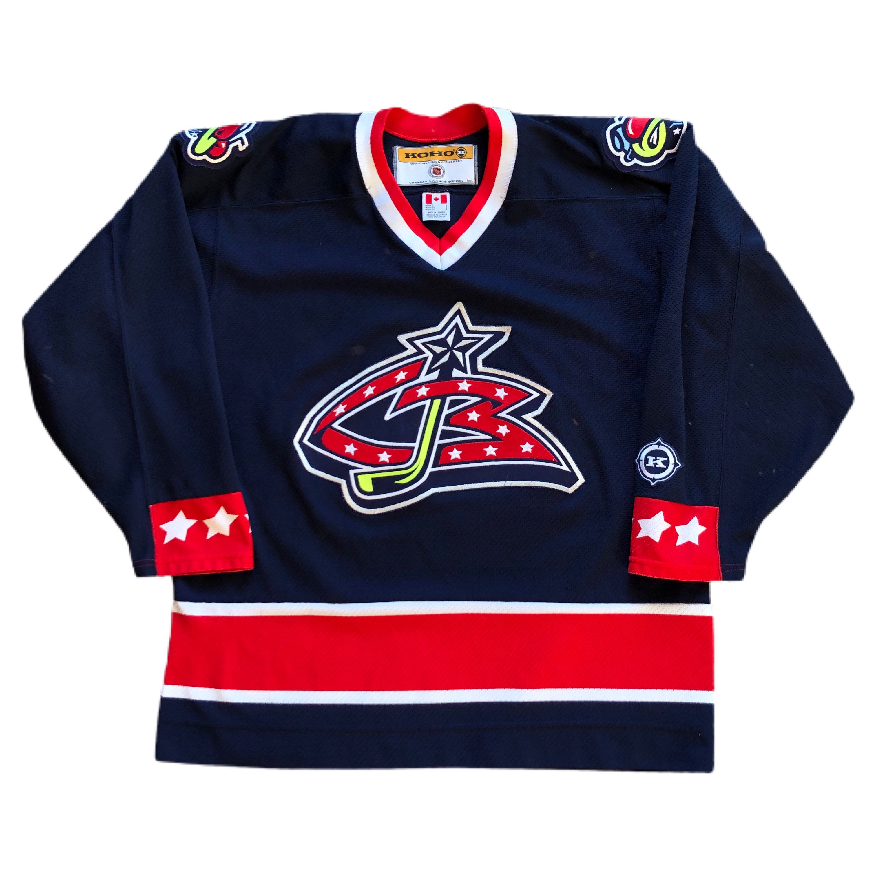 Koho × NHL × Vintage Vintage NHL Columbus Bluejackets Koho Hockey ...