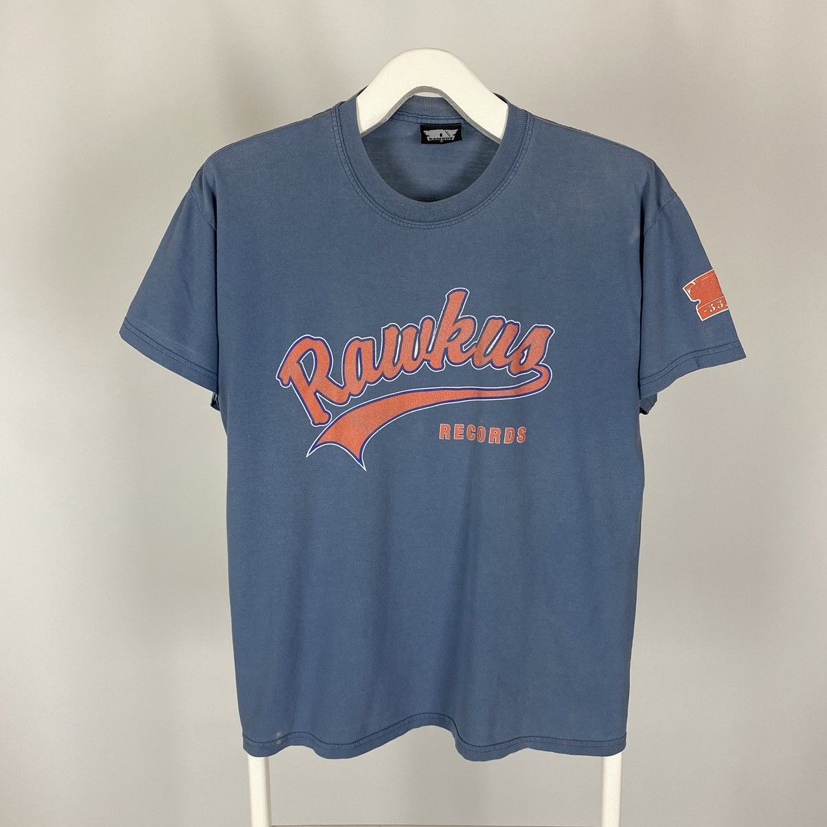 Vintage 1990’s Vintage Faded Rawkus Records Logo T-Shirt | Grailed