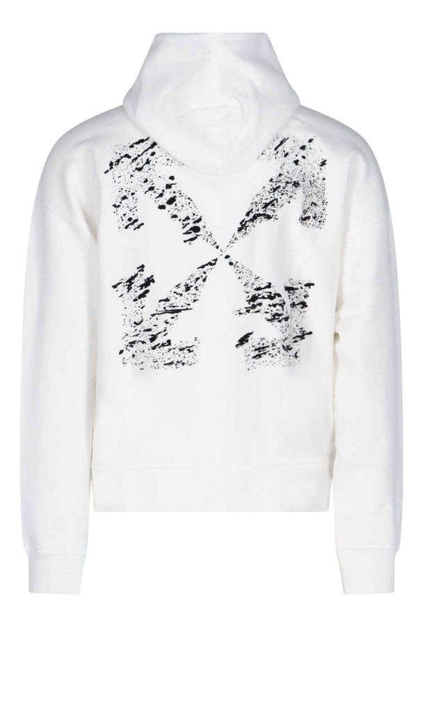 Off-White BNWT OFF-WHITE PAINT SPLAT ARROW HOODIE | Grailed