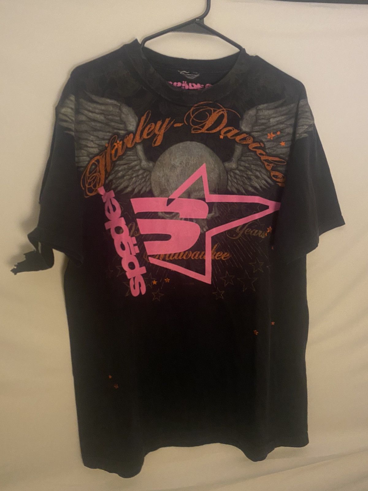 Harley Davidson × Spider Spider Worldwide x Harley Davidson 1/1 T-shirt ...