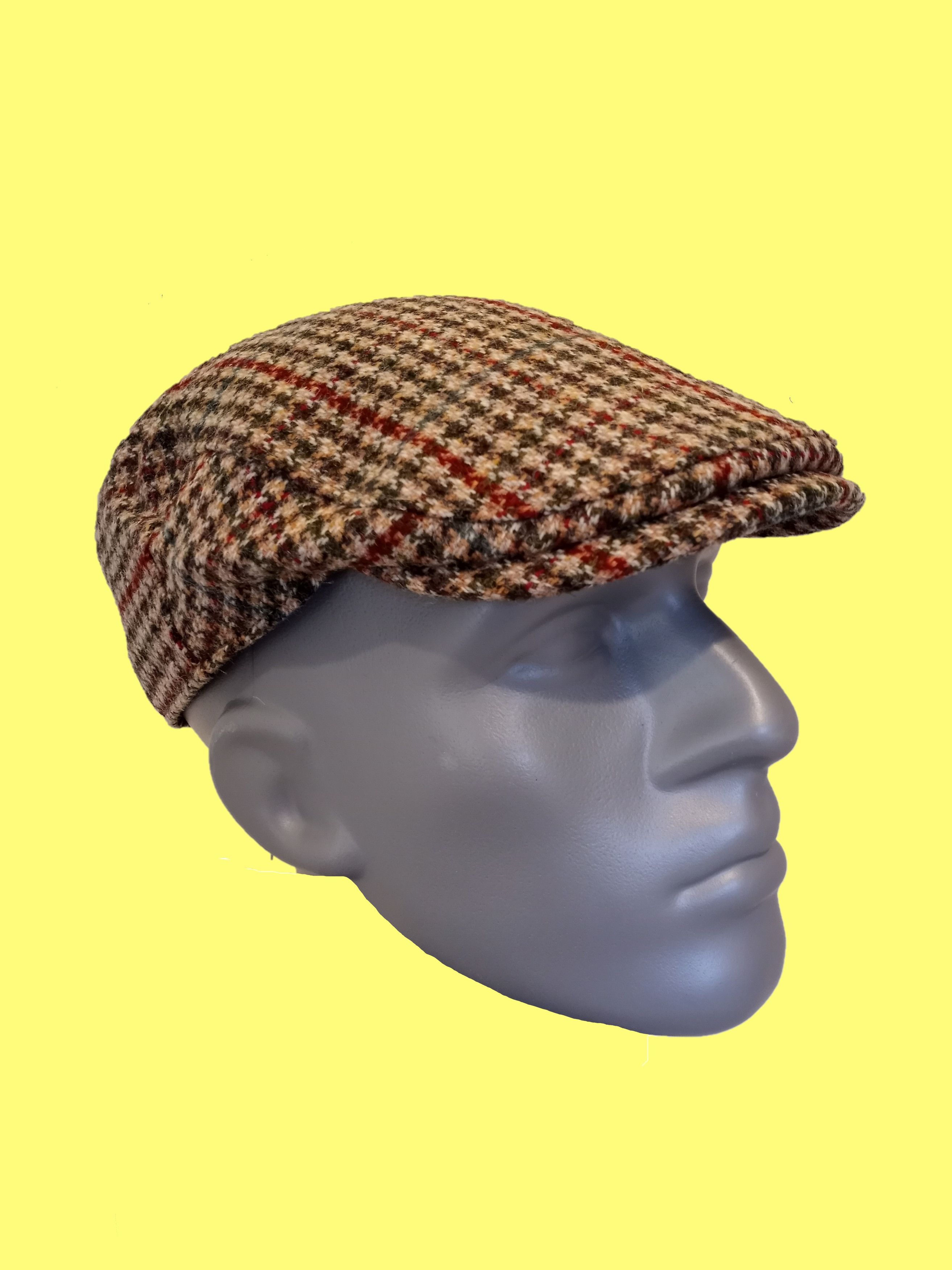 Tweed LARGE Men's British Wool Tweed Cap ZH043 RED / GREEN / BLUE | Grailed