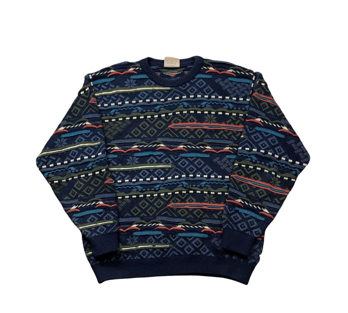 Coloured Cable Knit Sweater × Coogi × Vintage Geccu Vintage Like coogi ...