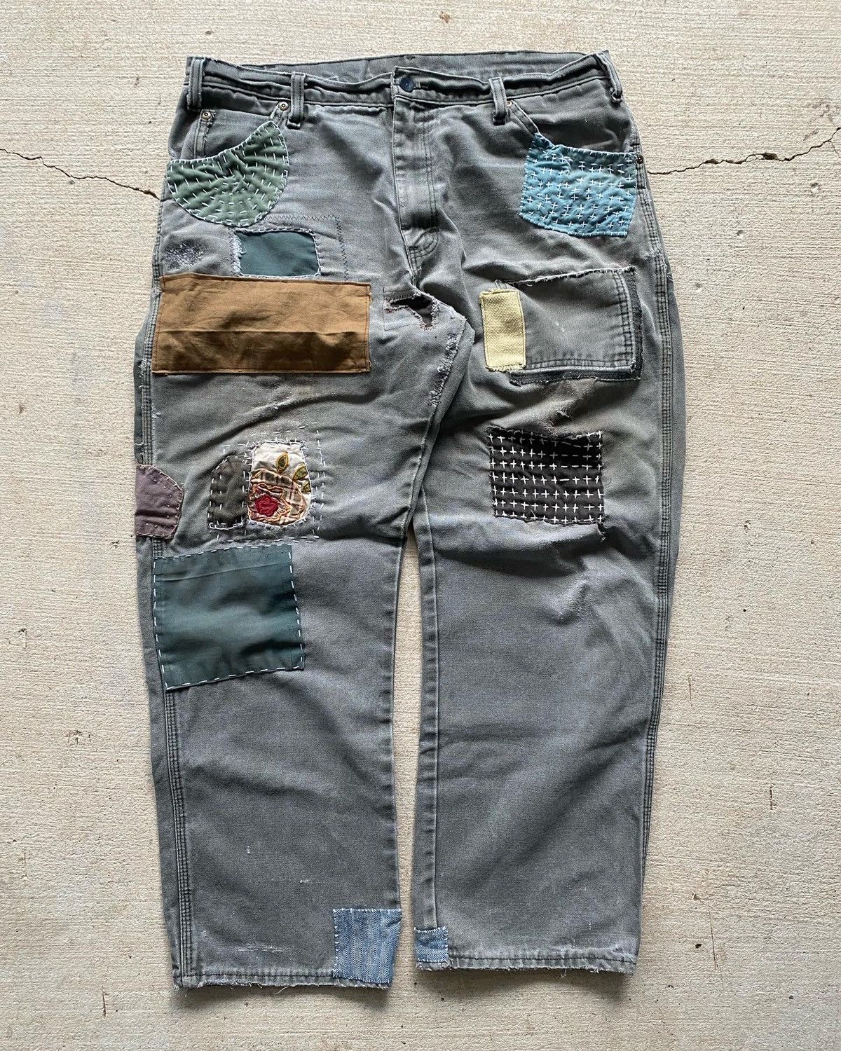 Dickies × Vintage Vintage Sashiko Reworked Pants Grailed