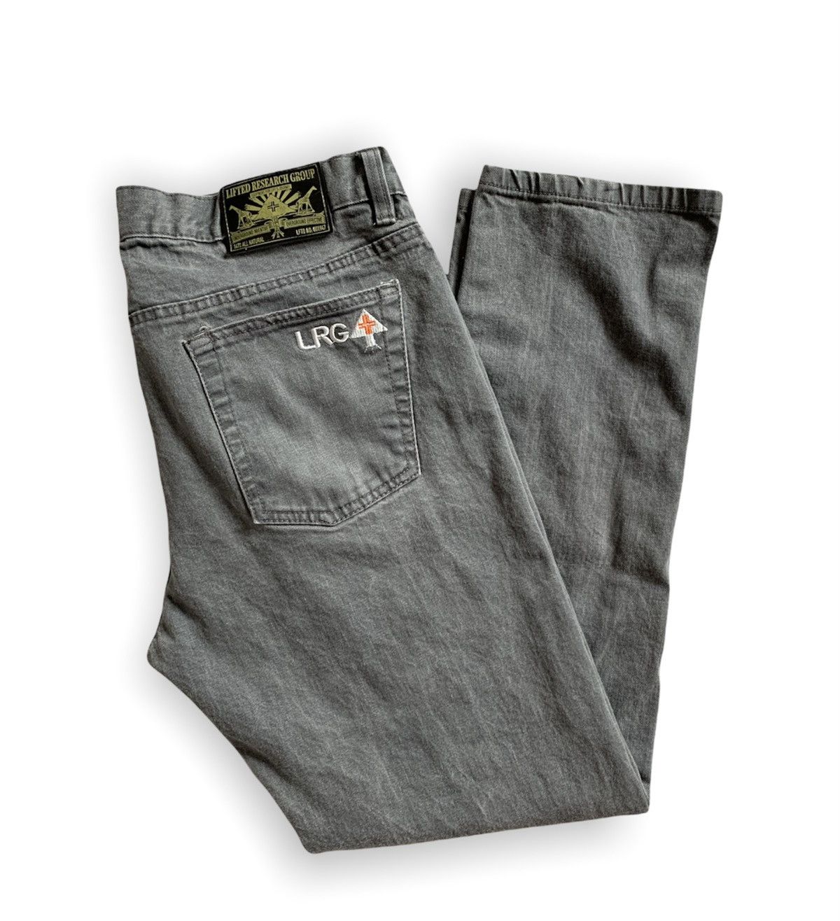 LRG LRG GREY SLIM STRAIGHT DENIM JEANS | Grailed