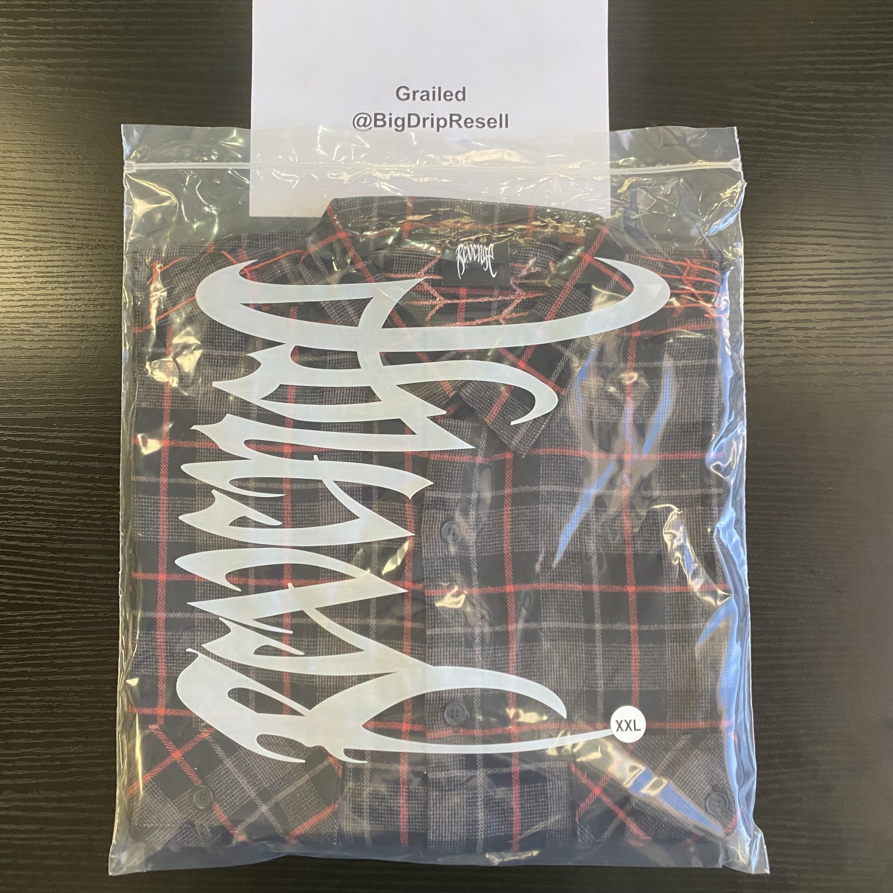 Revenge (XXL) Revenge Embroidered Spider Flannel Black/Red (DS) | Grailed
