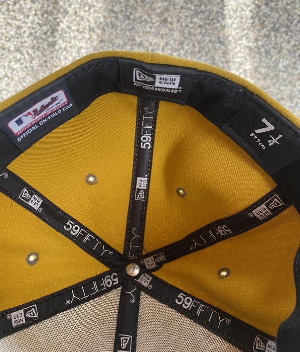 New Era Pittsburgh Pirates Throwback Mustard Fitted Hat | Grailed