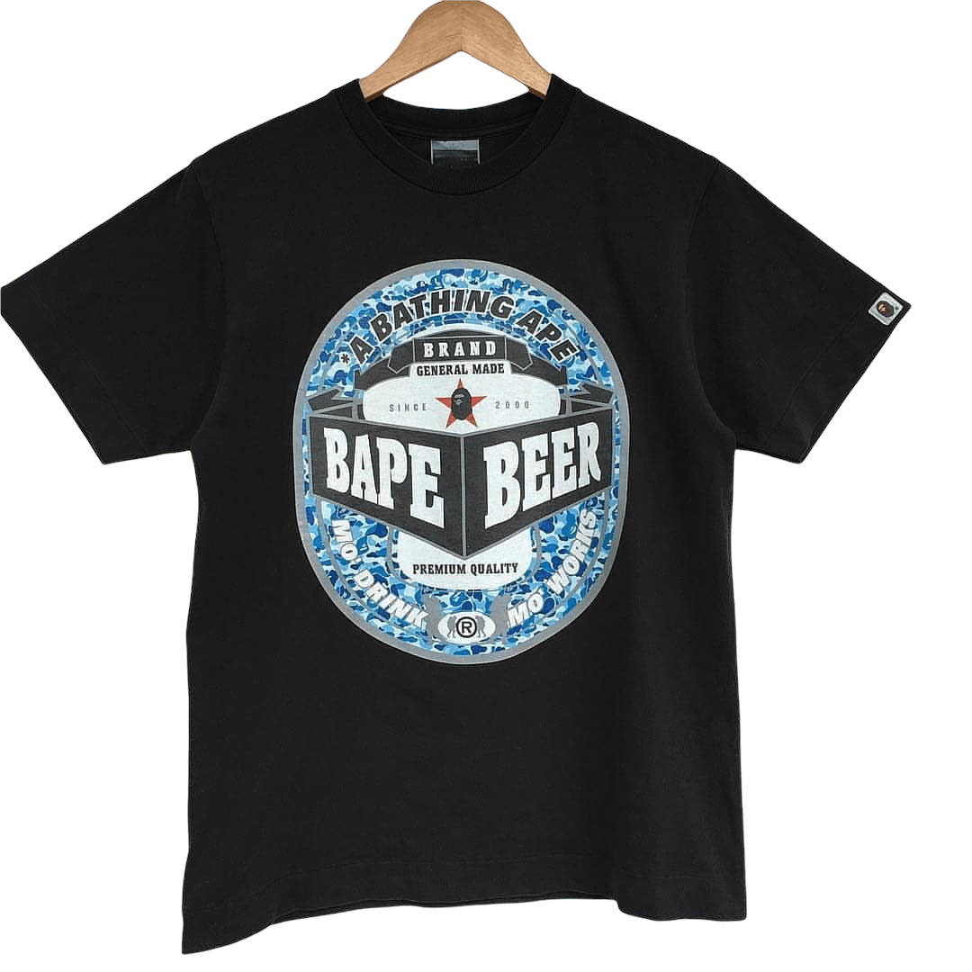 Bape × Vintage Early 2000's OG Bape Beer Tee | Grailed