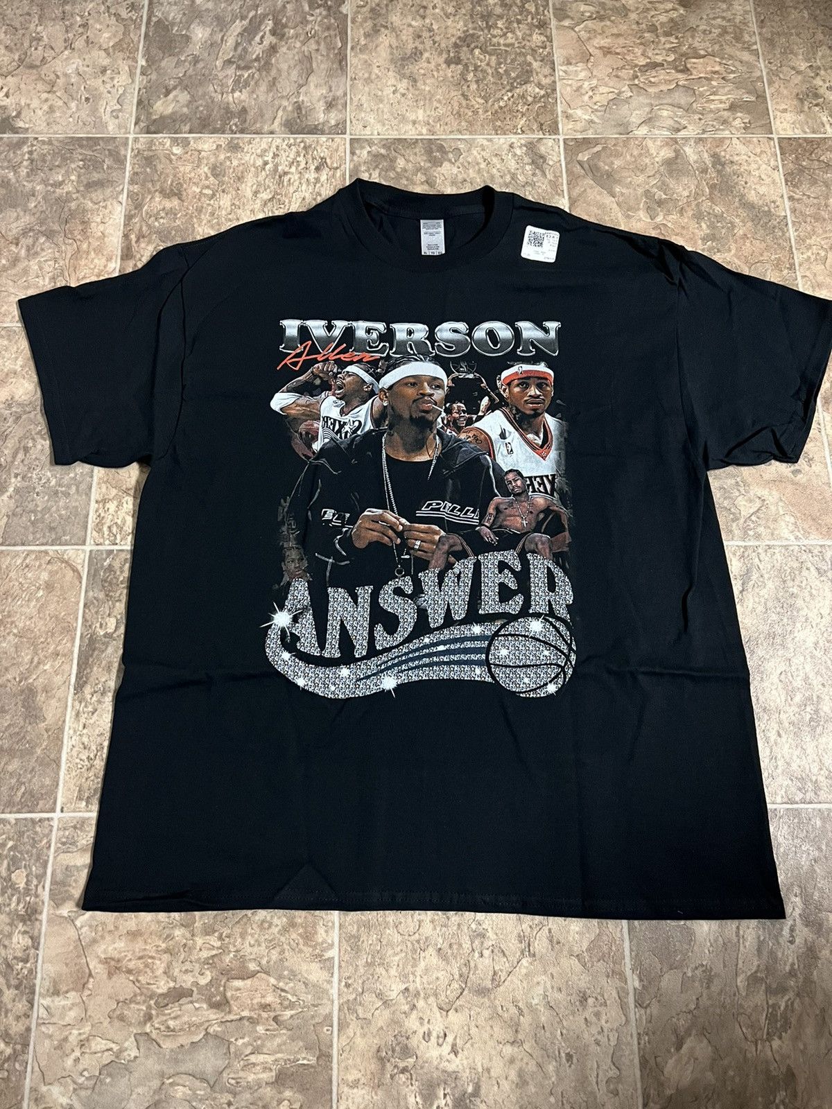 NBA Deadstock Retro Allen Iverson Multi Graphic Tee | Grailed