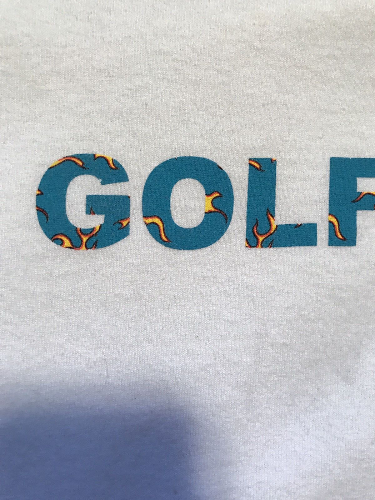 Golf Wang Blue Flame Golf Logo White Shirt | Grailed