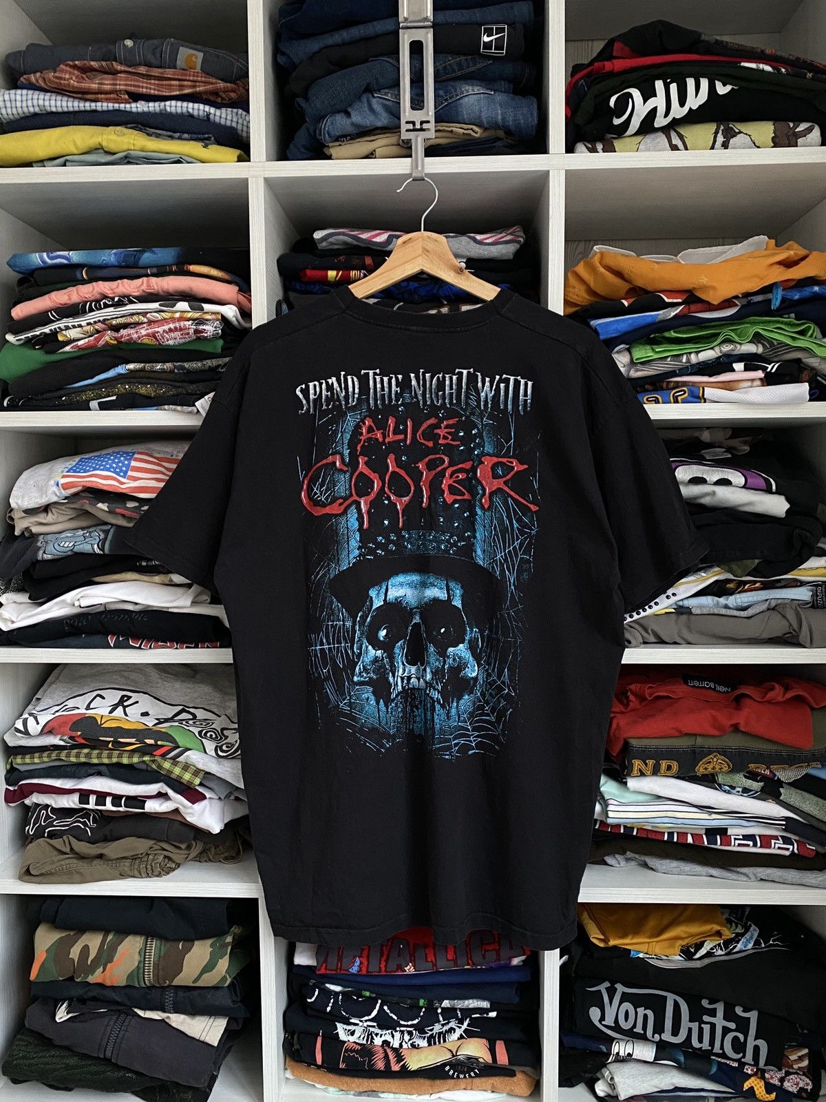 Band Tees × Rock Band × Vintage Alice Cooper scull band t shirt XL ...