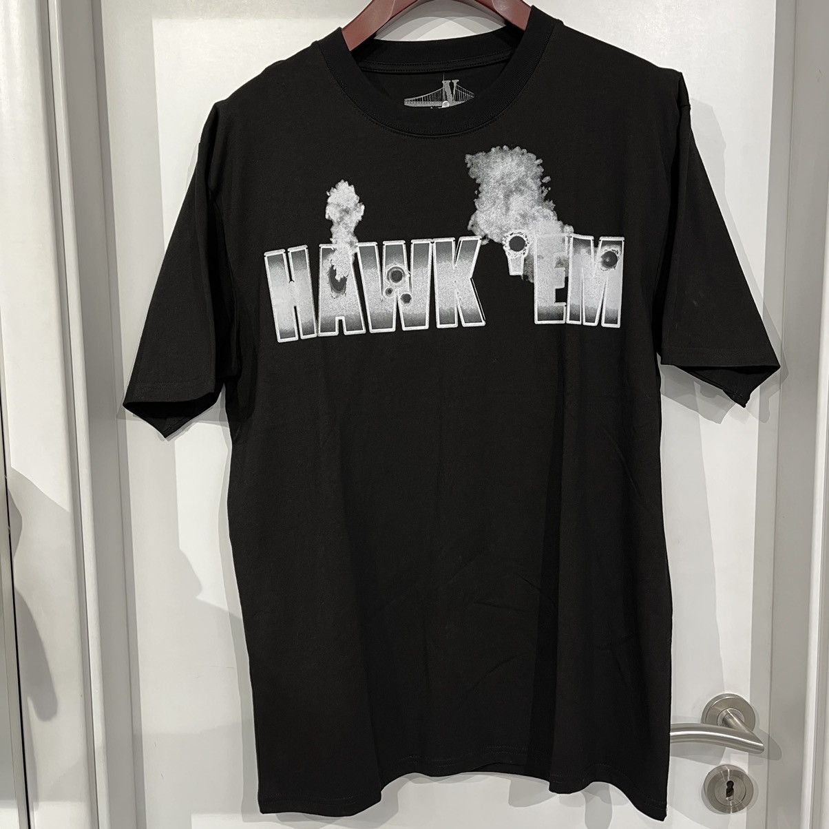 Vlone Vlone x Pop Smoke Hawk Em’ Tee Black | Grailed