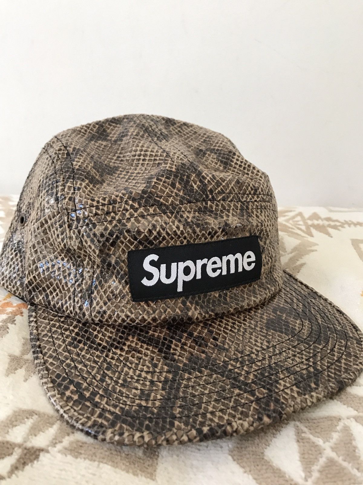 Supreme Supreme Box Logo Snake Skin Hat | Grailed