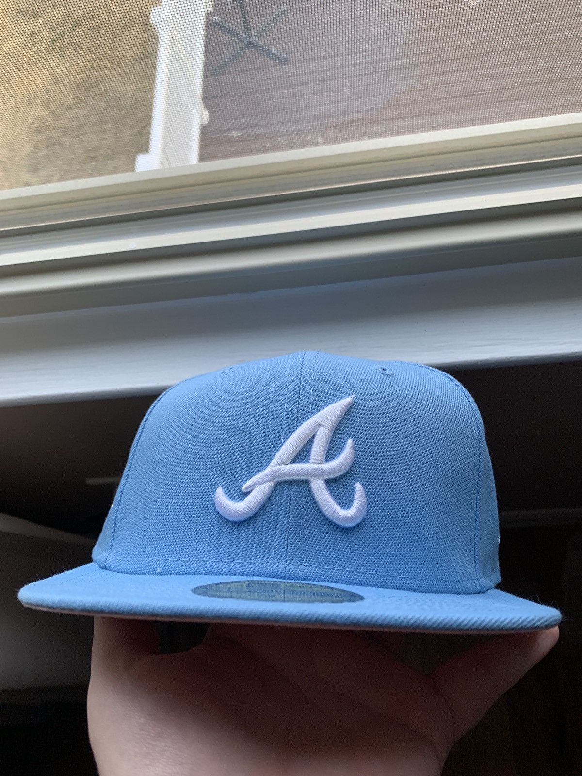 Atlanta Braves × MLB × New Era Atlanta Braves Fitted Hat Light Blue w ...