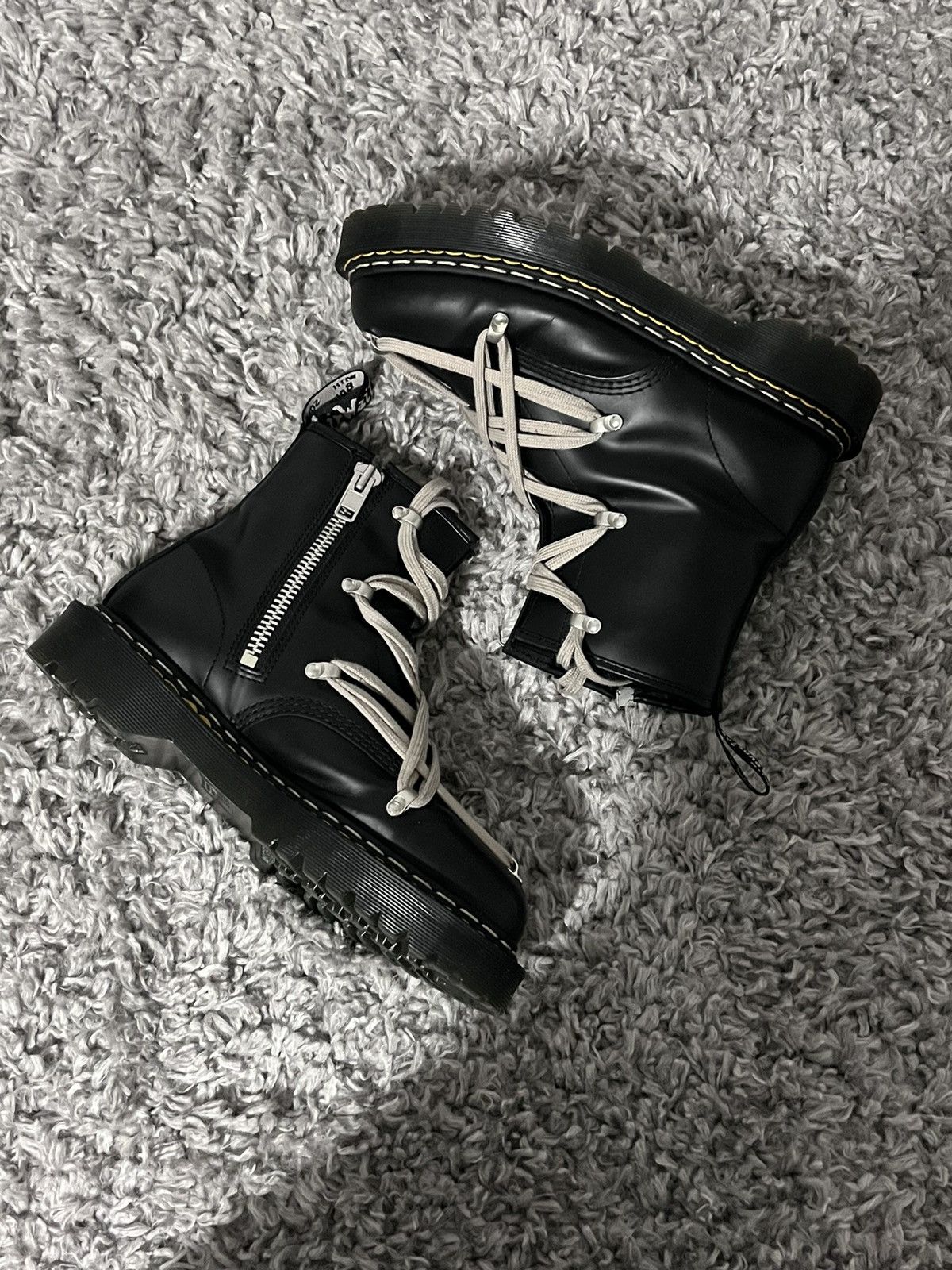 Rick Owens Rick owens x doc martin 1460 bex leather black boots | Grailed