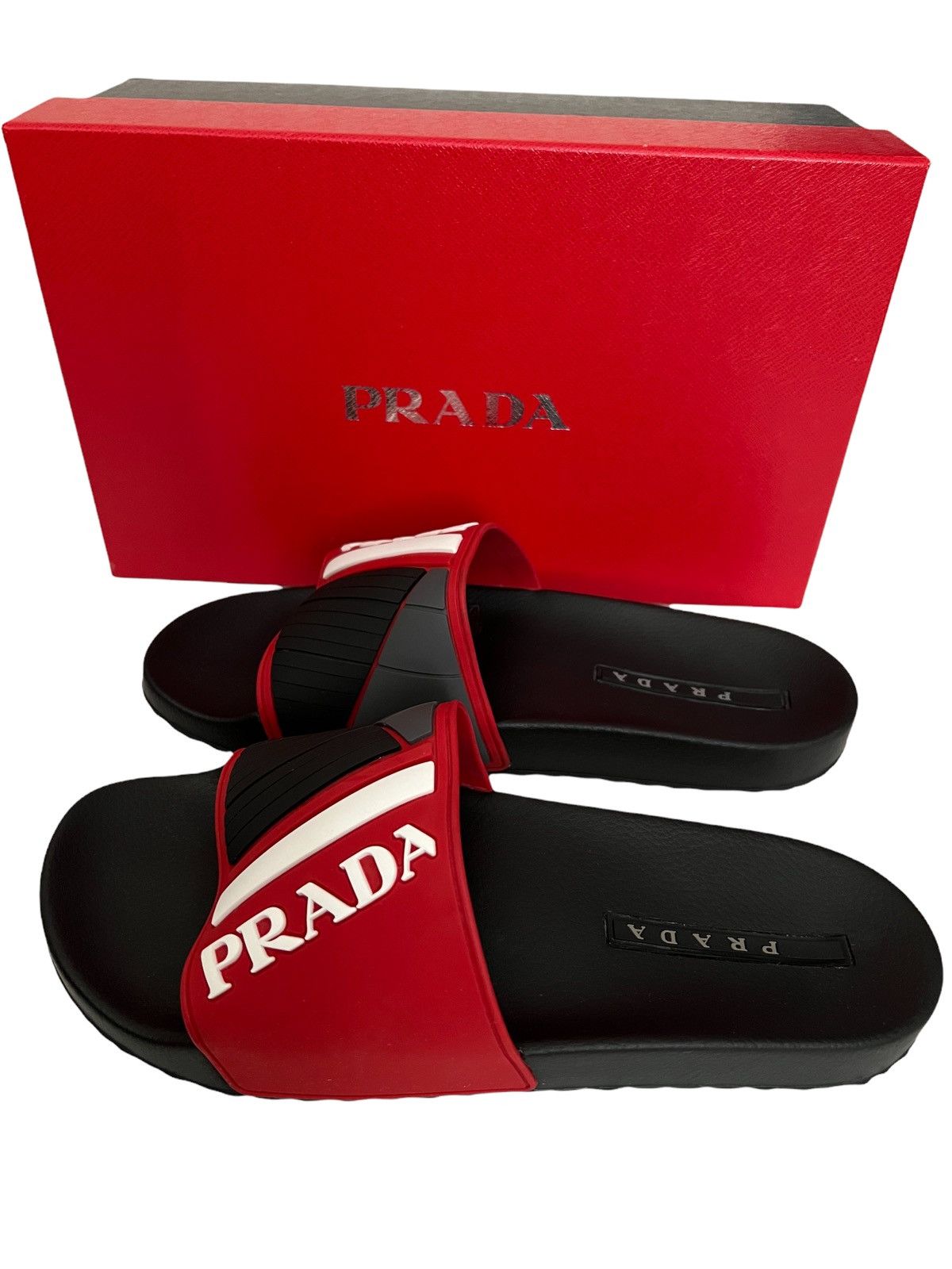 Prada Logo Slides | Grailed