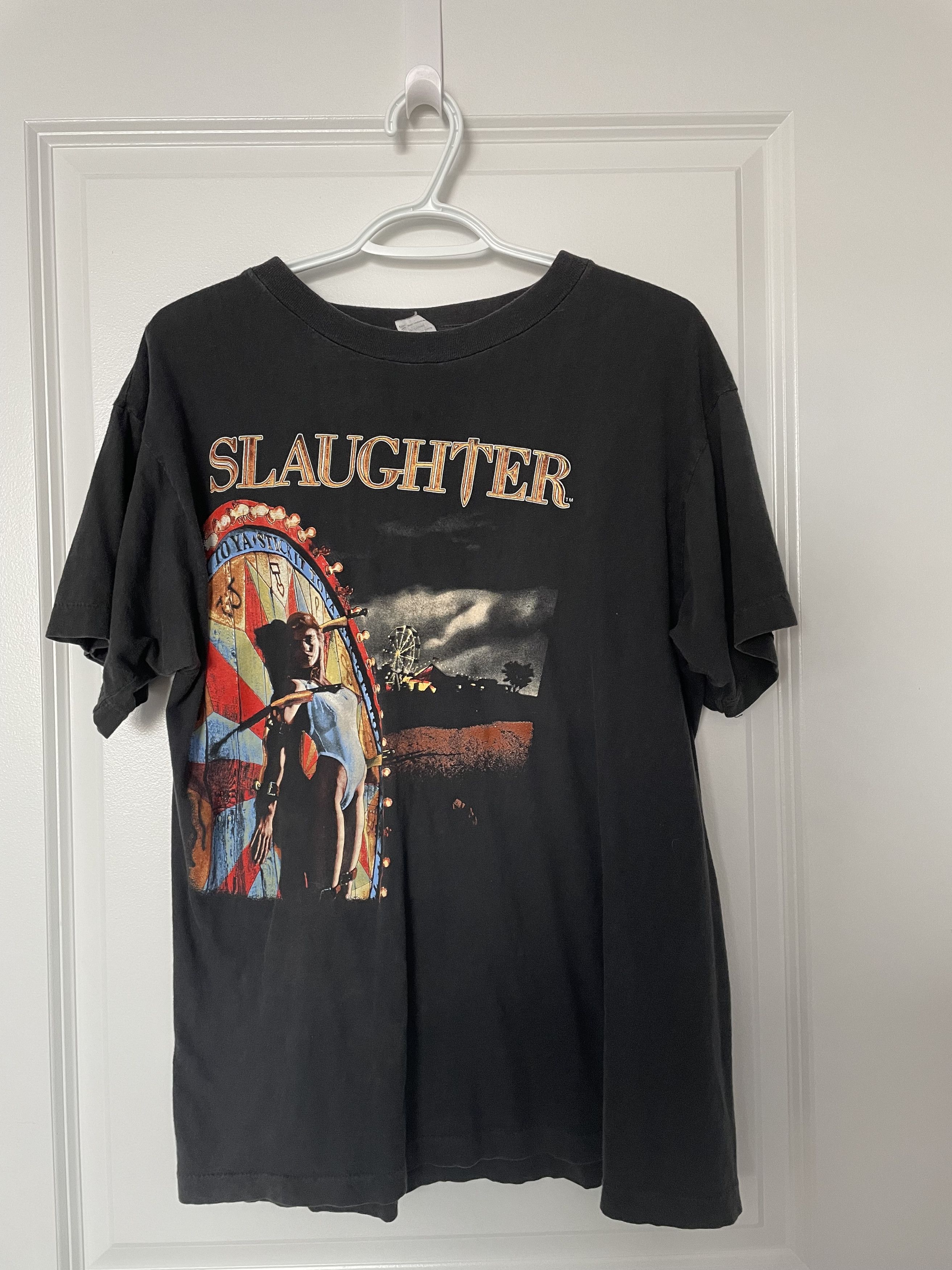Band Tees × Rock T Shirt × Vintage Vintage Slaughter Shirt 1991 Stick ...