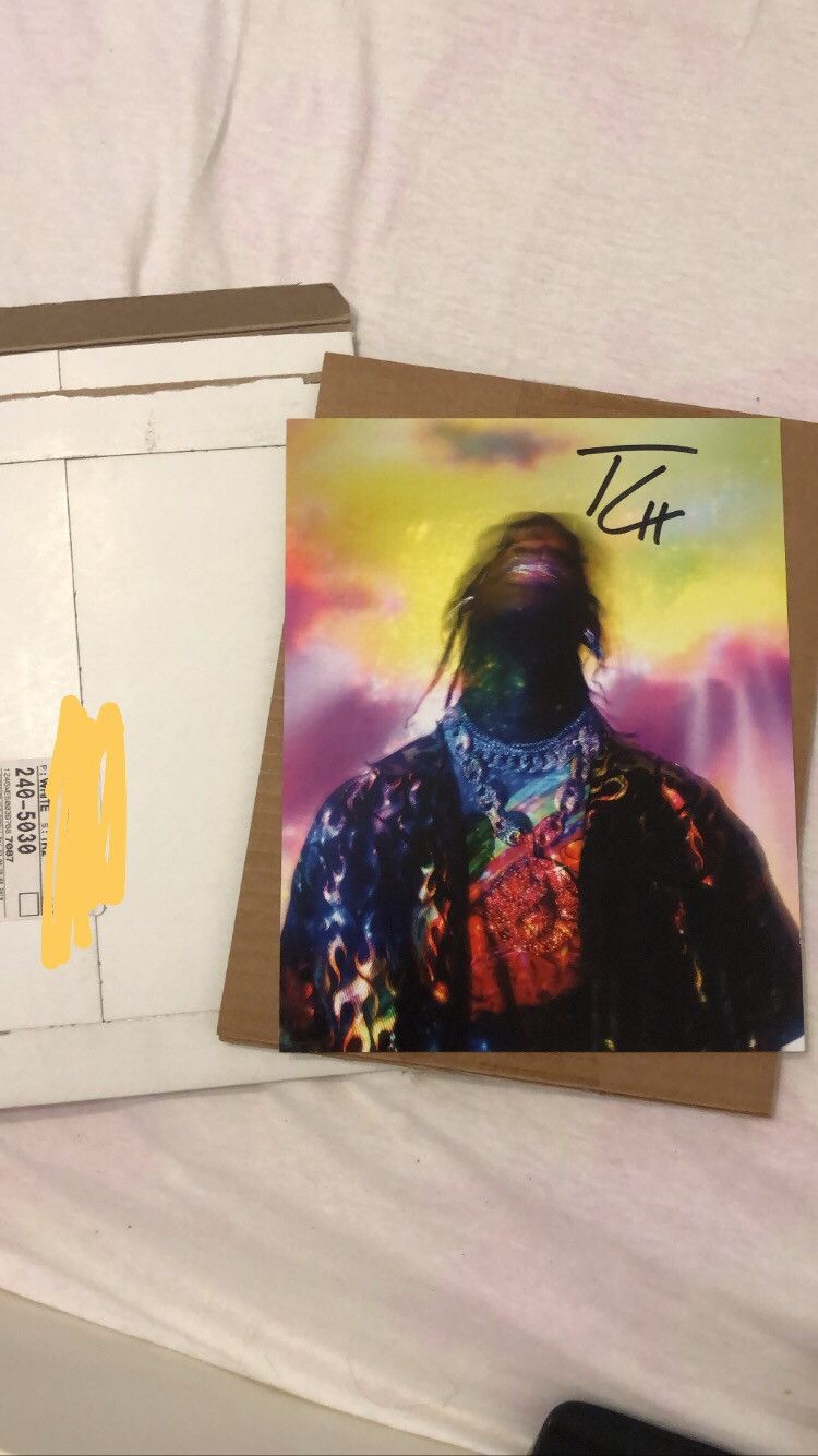 Travis Scott Travis Scott Autographed Signed Lithograph Poster | Grailed