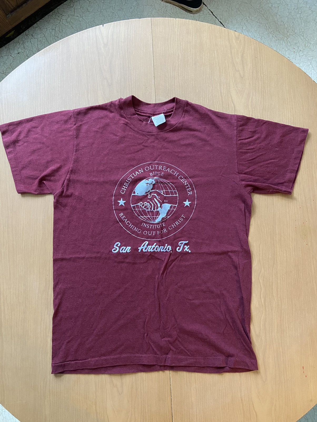 Vintage 70s single stitch faded dark red t shirt | Grailed