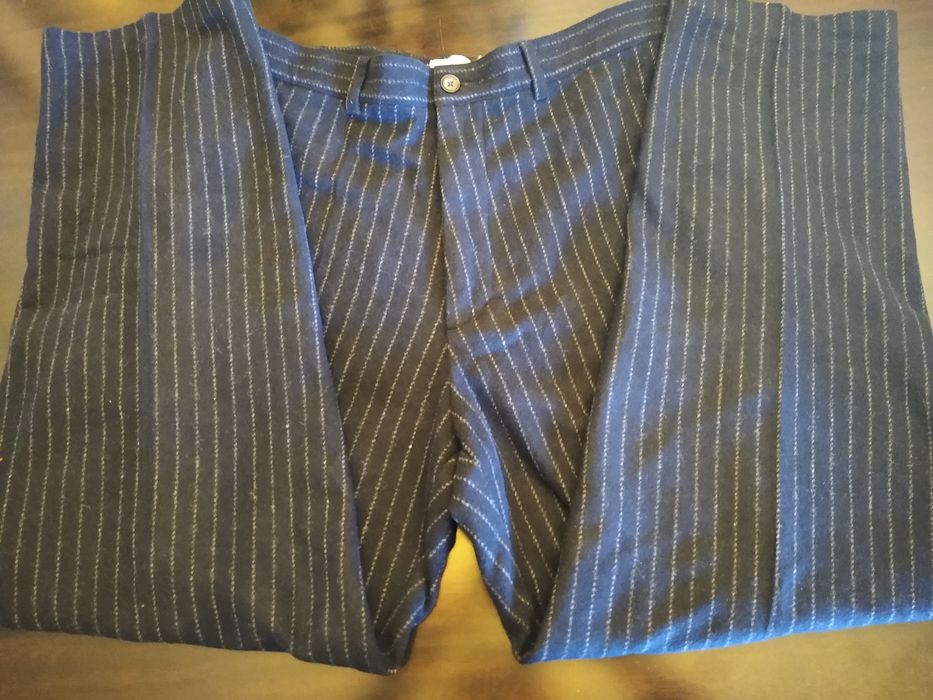 J.Crew Vintage 100% Heavy Wool Pinstripe Flat Front Pants | Grailed
