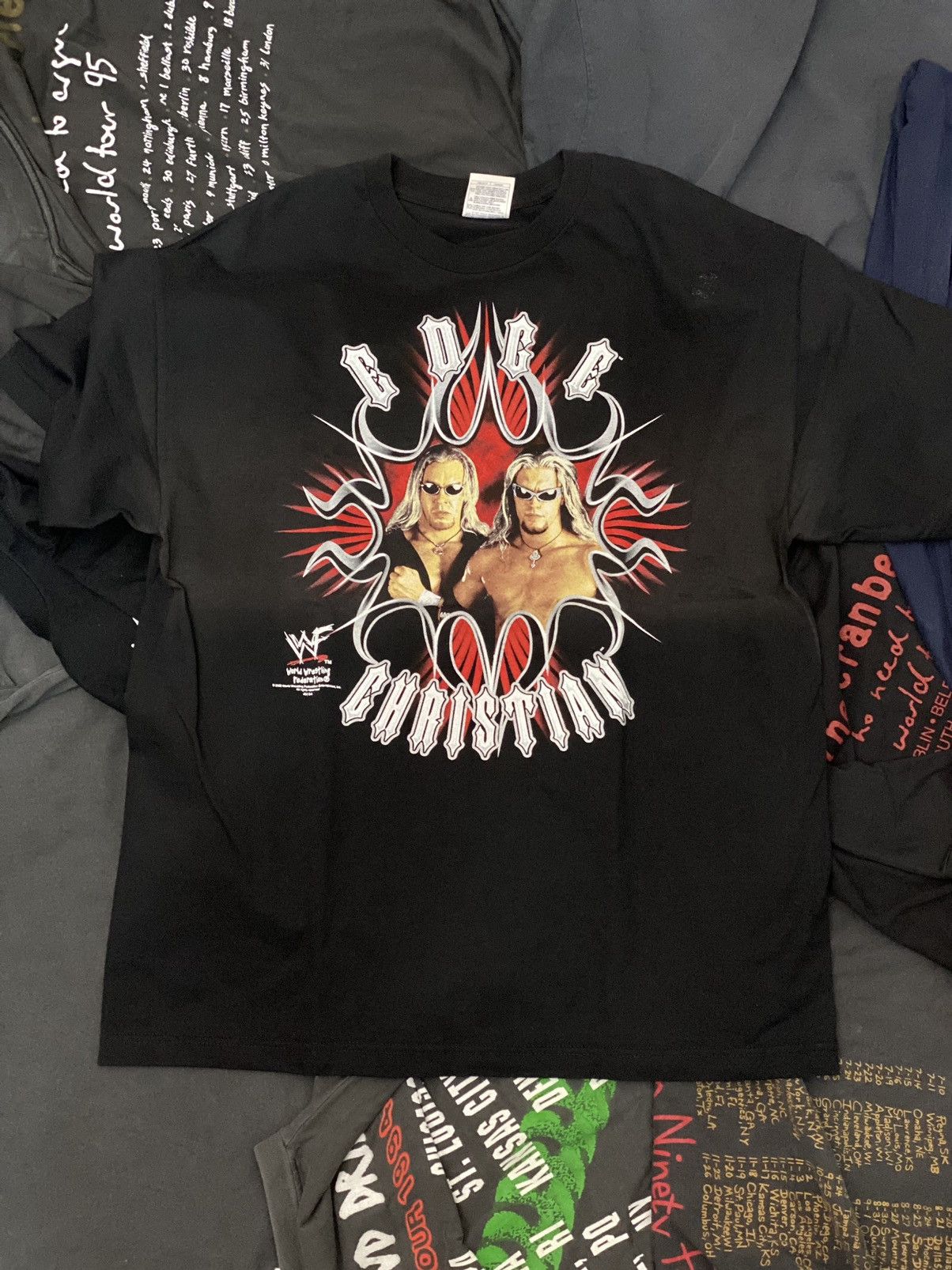 Vintage Vintage 2000 WWF Edge & Christian T-Shirt | Grailed