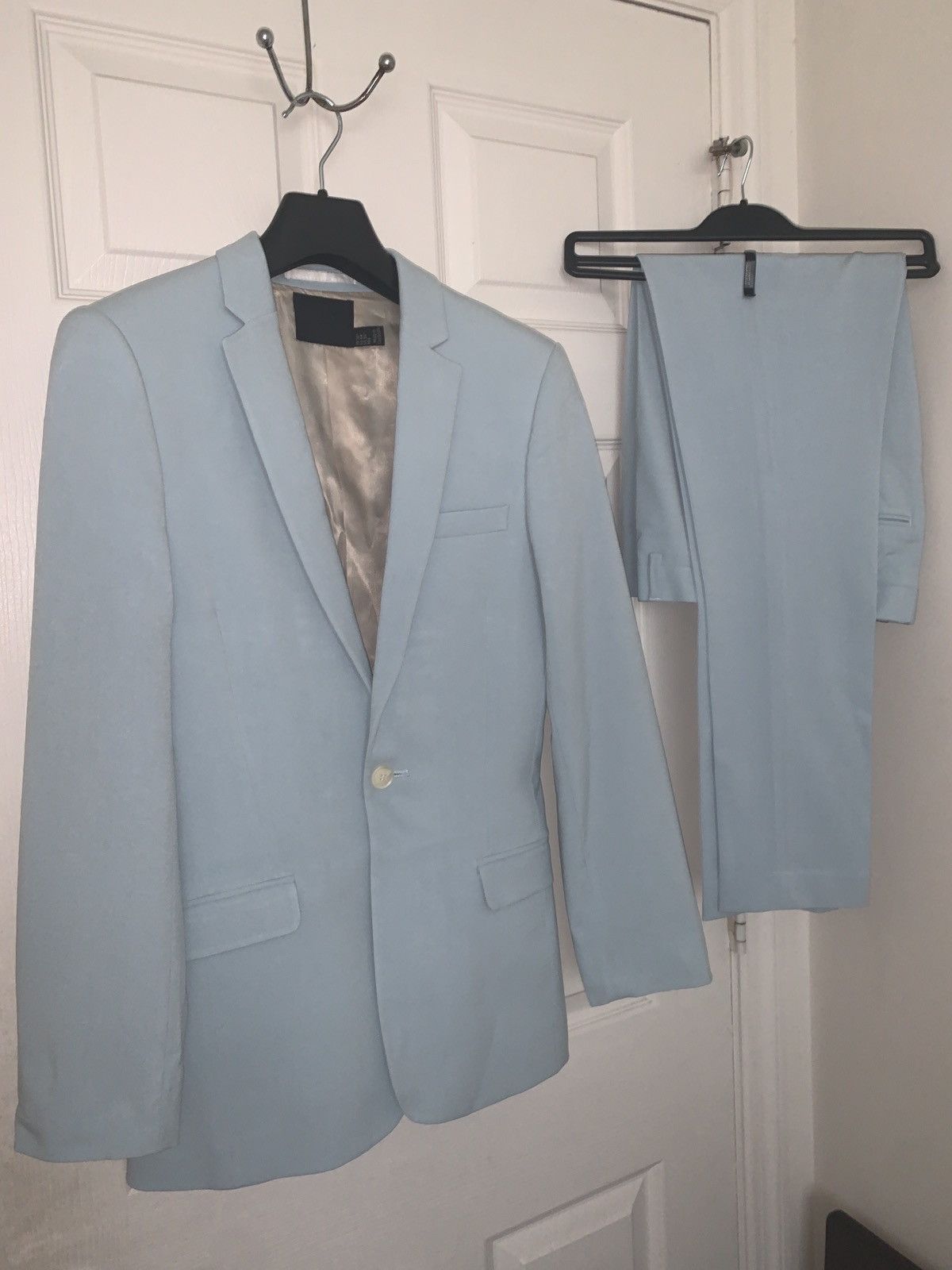 Designer Pastel powder blue tailored suit | Grailed