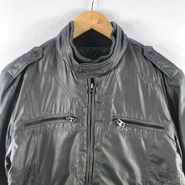 Japanese Brand Rational Joff Motorcycles Style Zipper Light Grey Jackey ...