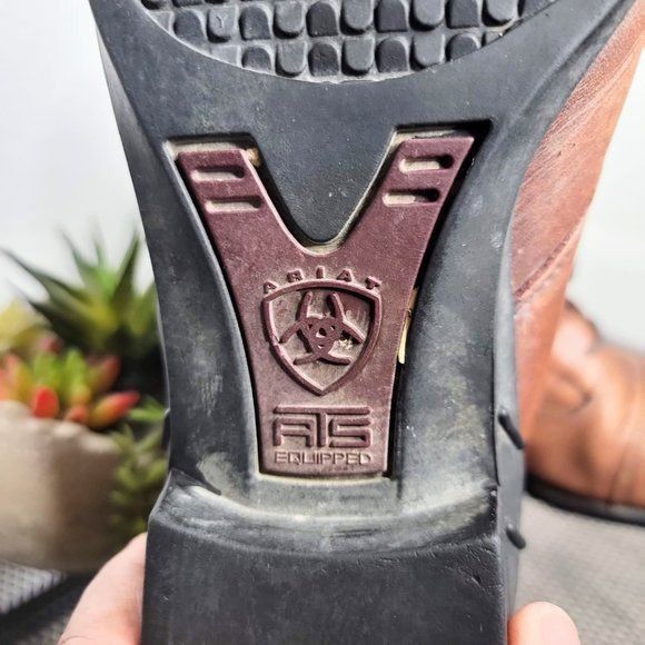 Ariat Ariat ATS Technology Brown Distressed Leather Boots SZ 10B | Grailed