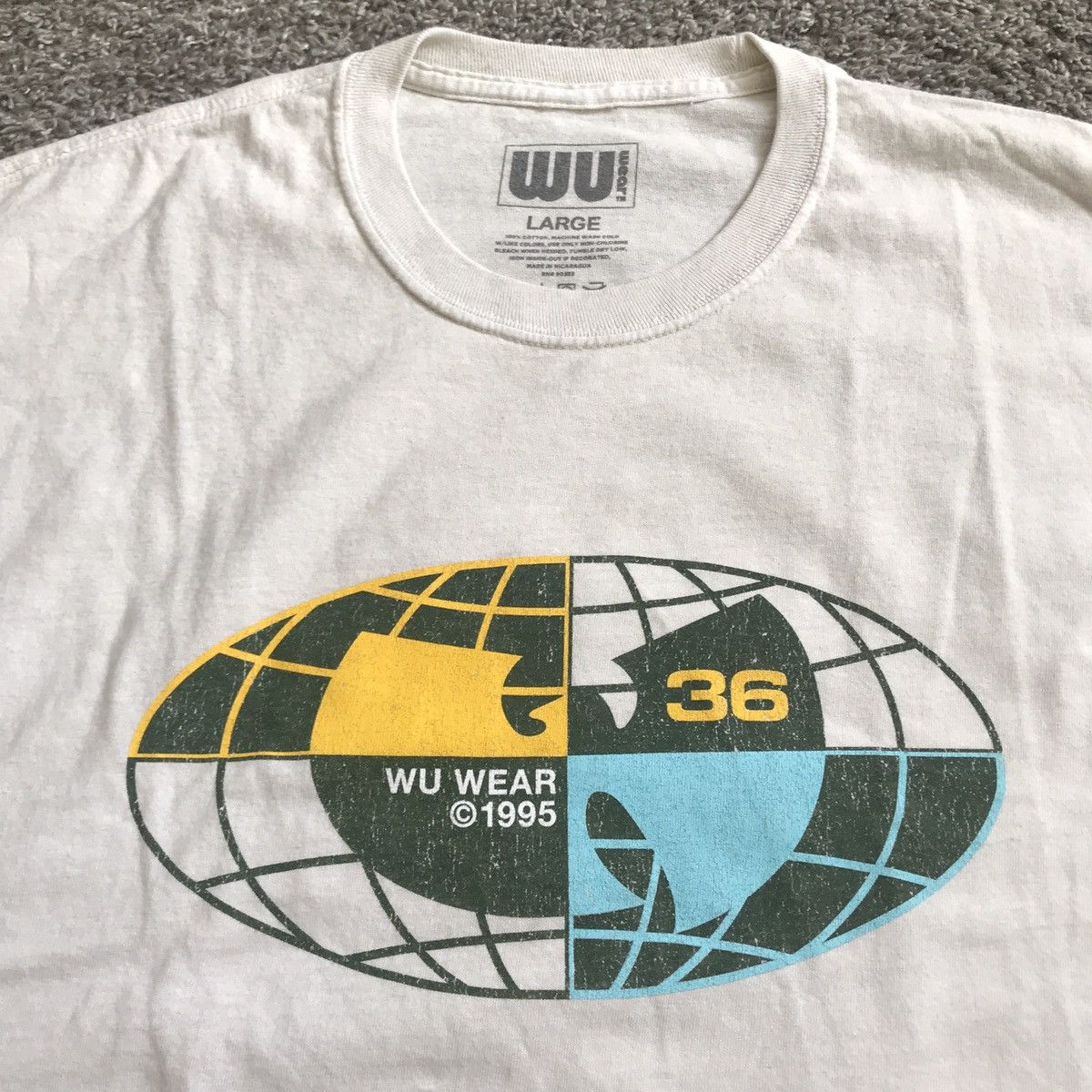Wu-Tang Clan Wu-Wear Shirt Size Large Wu-Tang Long Sleeves Globe WuTang ...