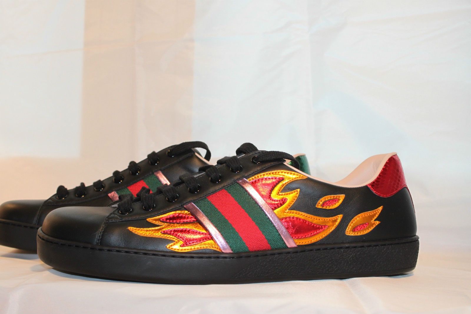Gucci Gucci Ace Sneakers With The Flames | Grailed