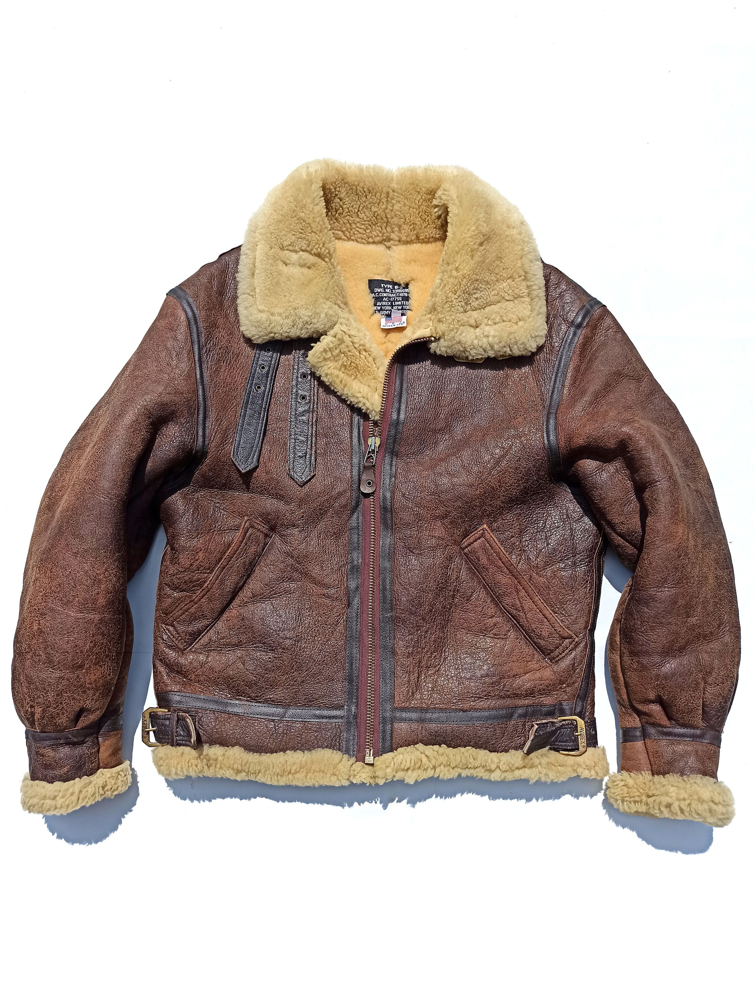 Avirex × Vintage Vtg 1978 Avirex B3 USAAF Sheepskin Bomber Flight ...
