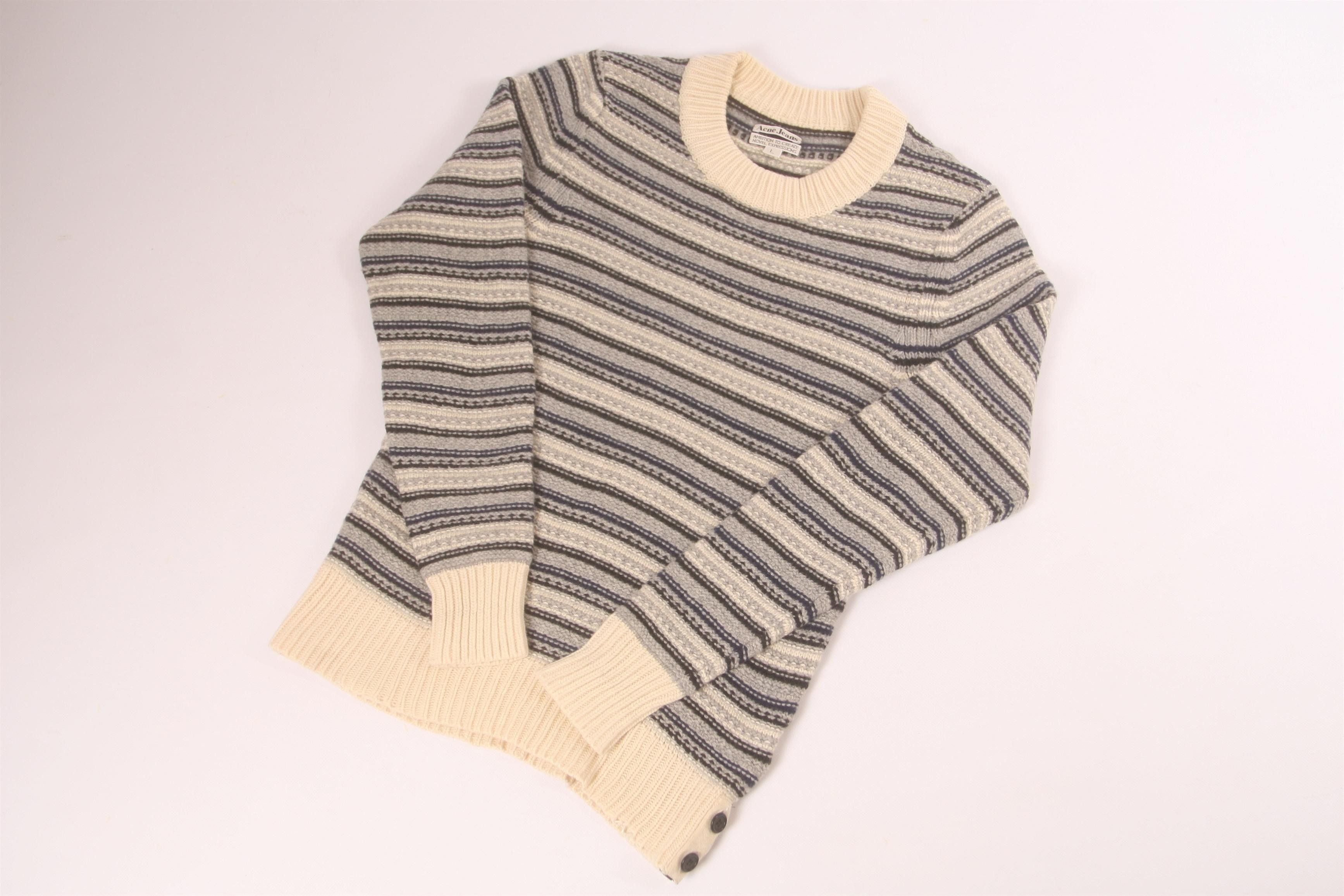 Acne Studios Acne Studios Alpine Abstract Patterns Lambswool Sweater ...
