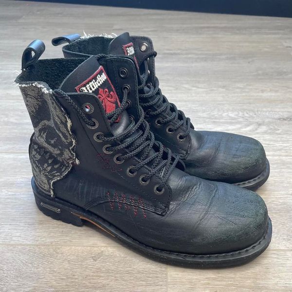 Affliction Affliction Men’s Deviant Boots Leather Distressed Combat ...