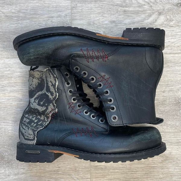 Affliction Affliction Men’s Deviant Boots Leather Distressed Combat ...