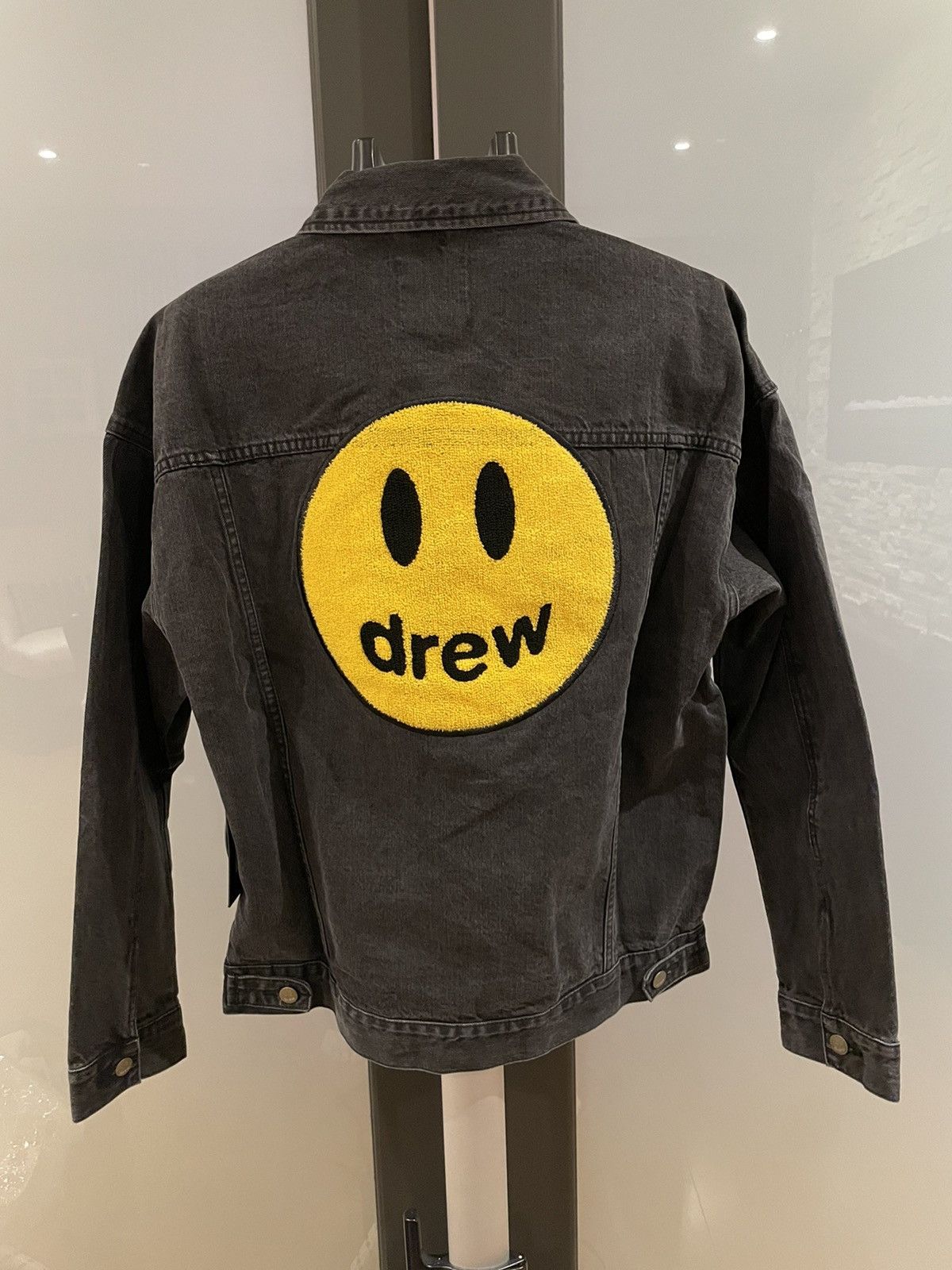 Drew House Drew House😃🏡Chenille Mascot Denim Trucker Jacket | Grailed