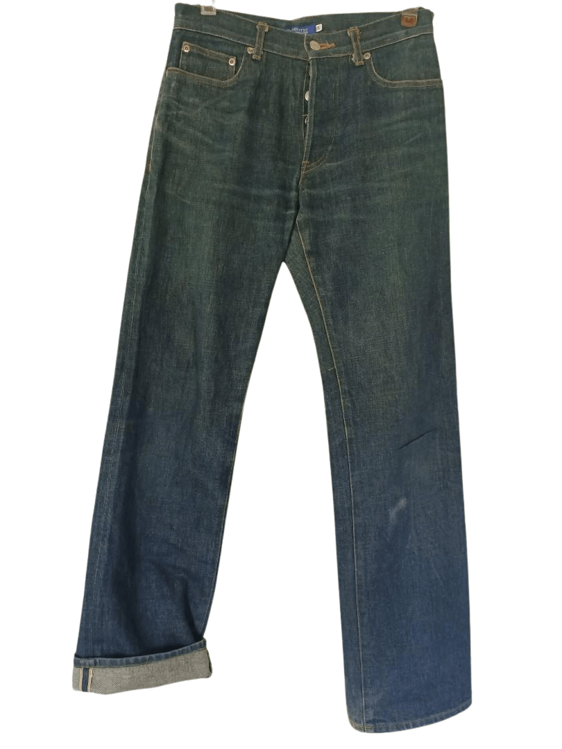 Vintage BURBERRYS Brit blue label selvedge jeans | Grailed