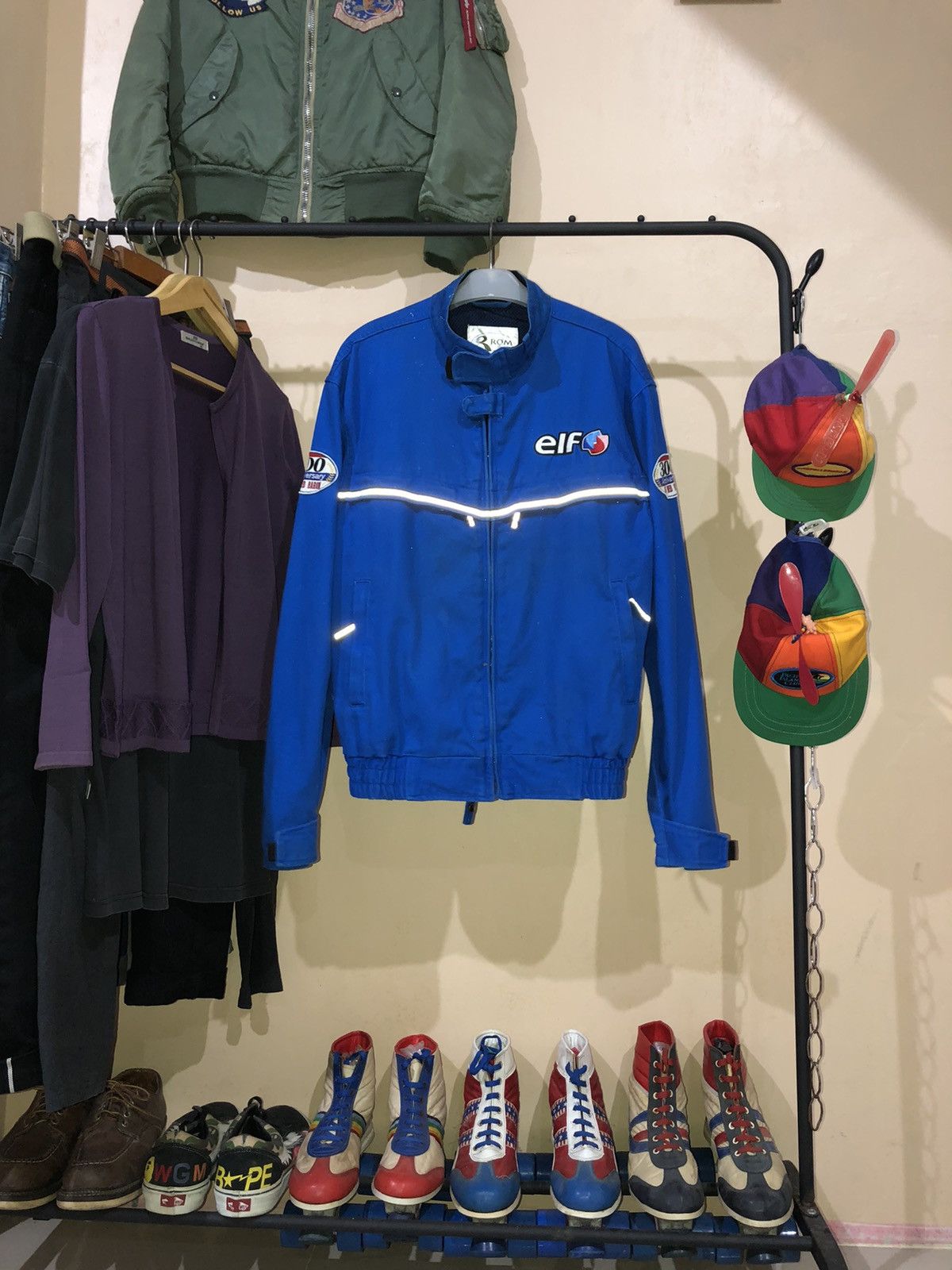 Japanese Brand ELF Racing Red Baron Motorcycle Jacket | Grailed