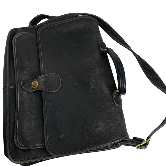 Coach COACH Legacy Vintage Distressed Leather Grey Messenger Bag | Grailed