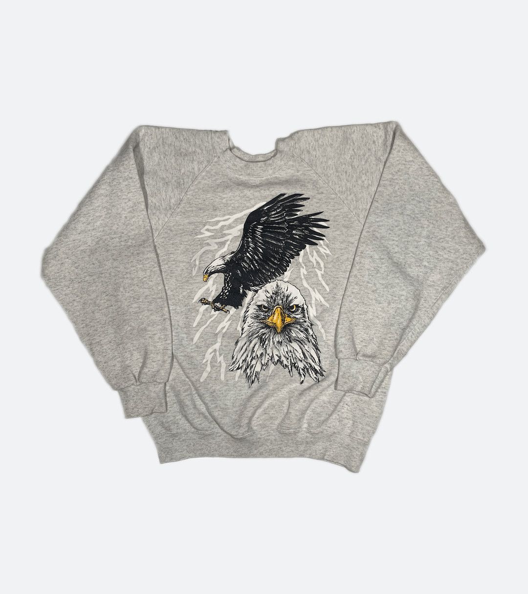 Harley Davidson × Vintage 80s Eagle Lightning Crewneck (M) | Grailed