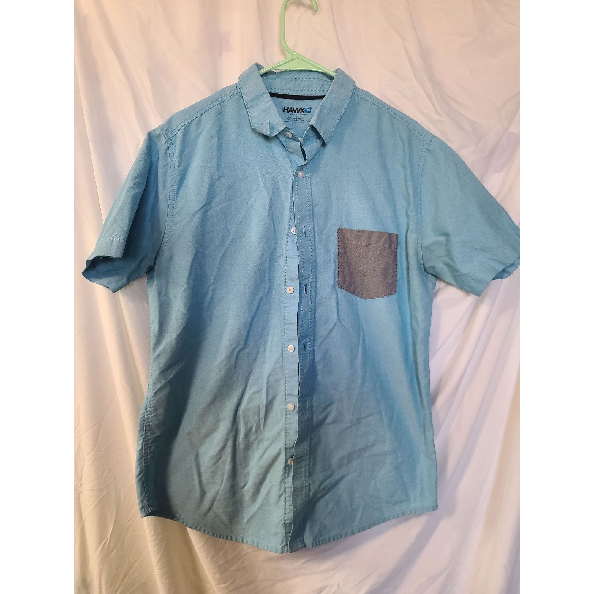 Tony Hawk Tony Hawk Blue short sleeve dress shirt size L | Grailed