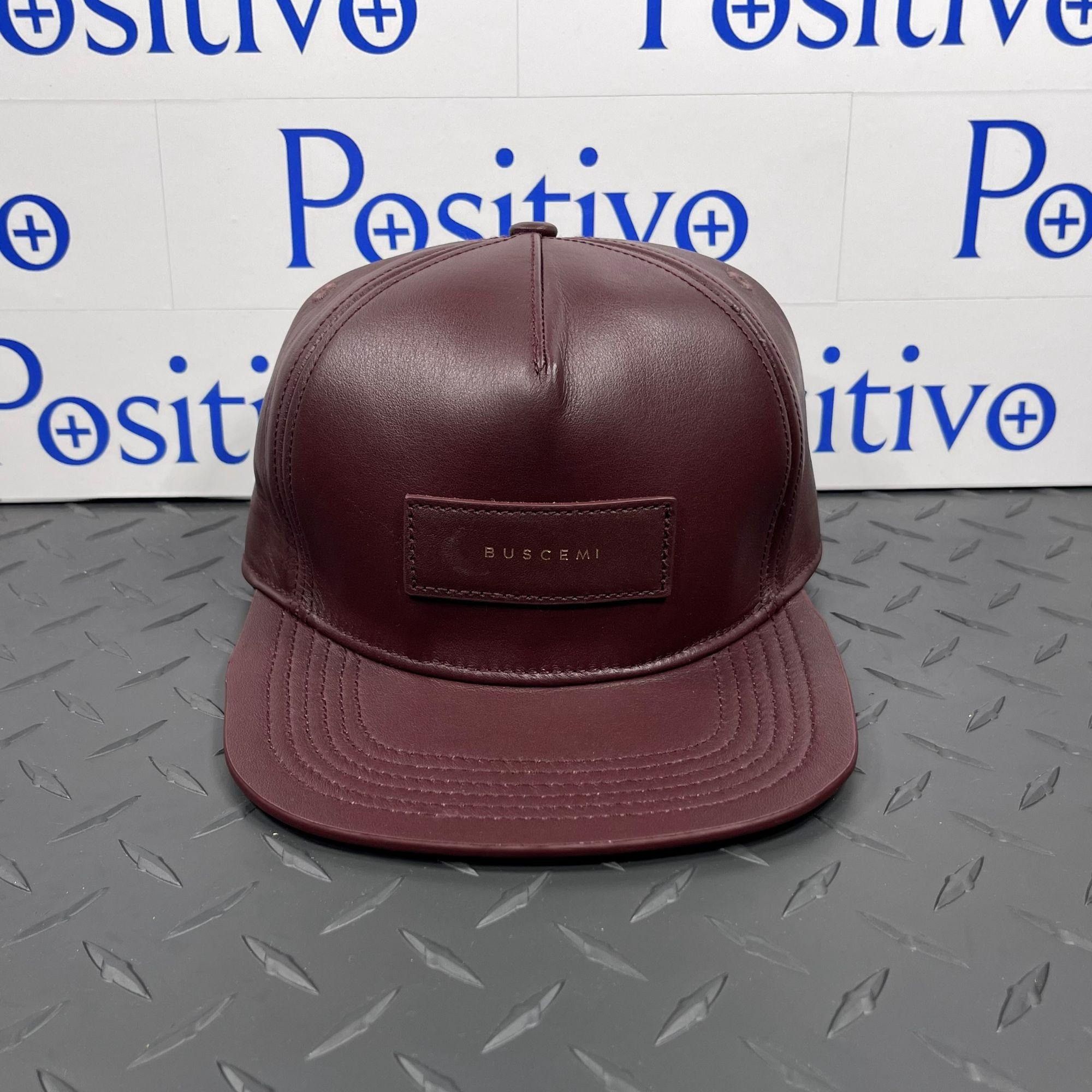 Buscemi Buscemi Postback Burgundy - Smooth Cow Leather Hat | Grailed