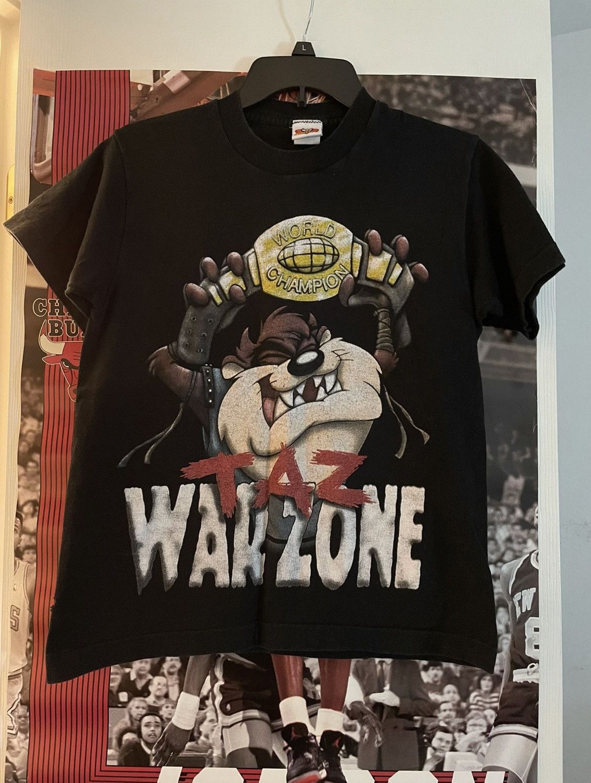 Vintage × WWF × Warner Bros Vintage WWE Taz War Zone Tee | Grailed