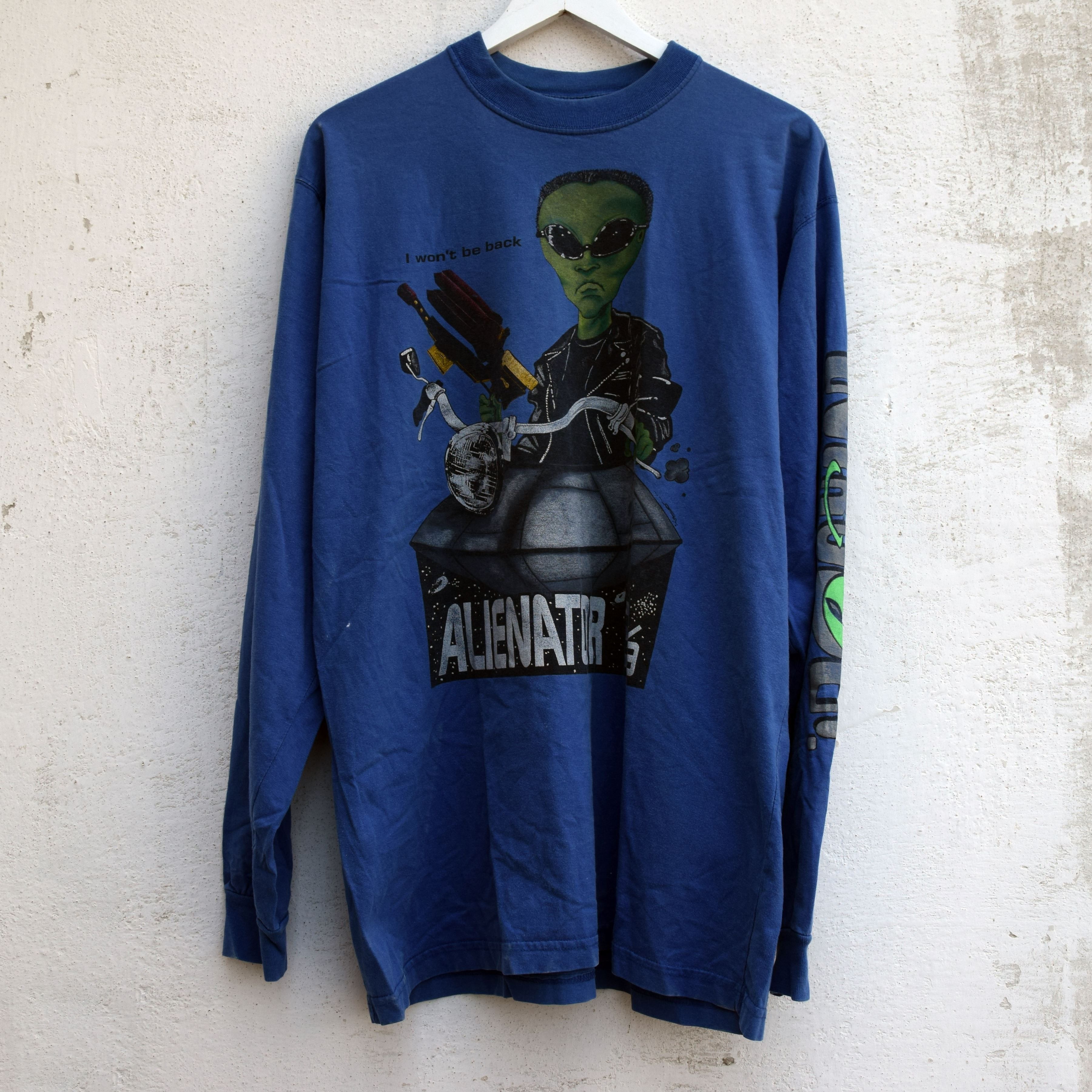 Alien Workshop × Allen Edmonds × Vintage 90s Longsleeve Alienator 3 ⅓ ...