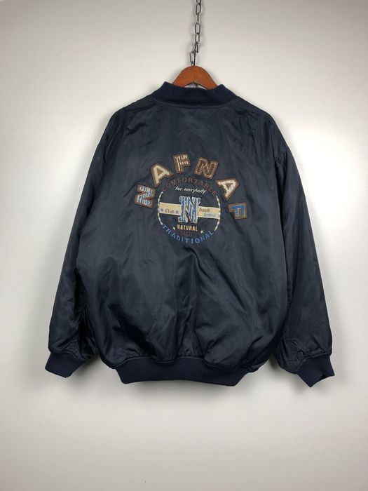Vintage Vintage NAF NAF Bomber Jacket Big Back Logo size XL | Grailed